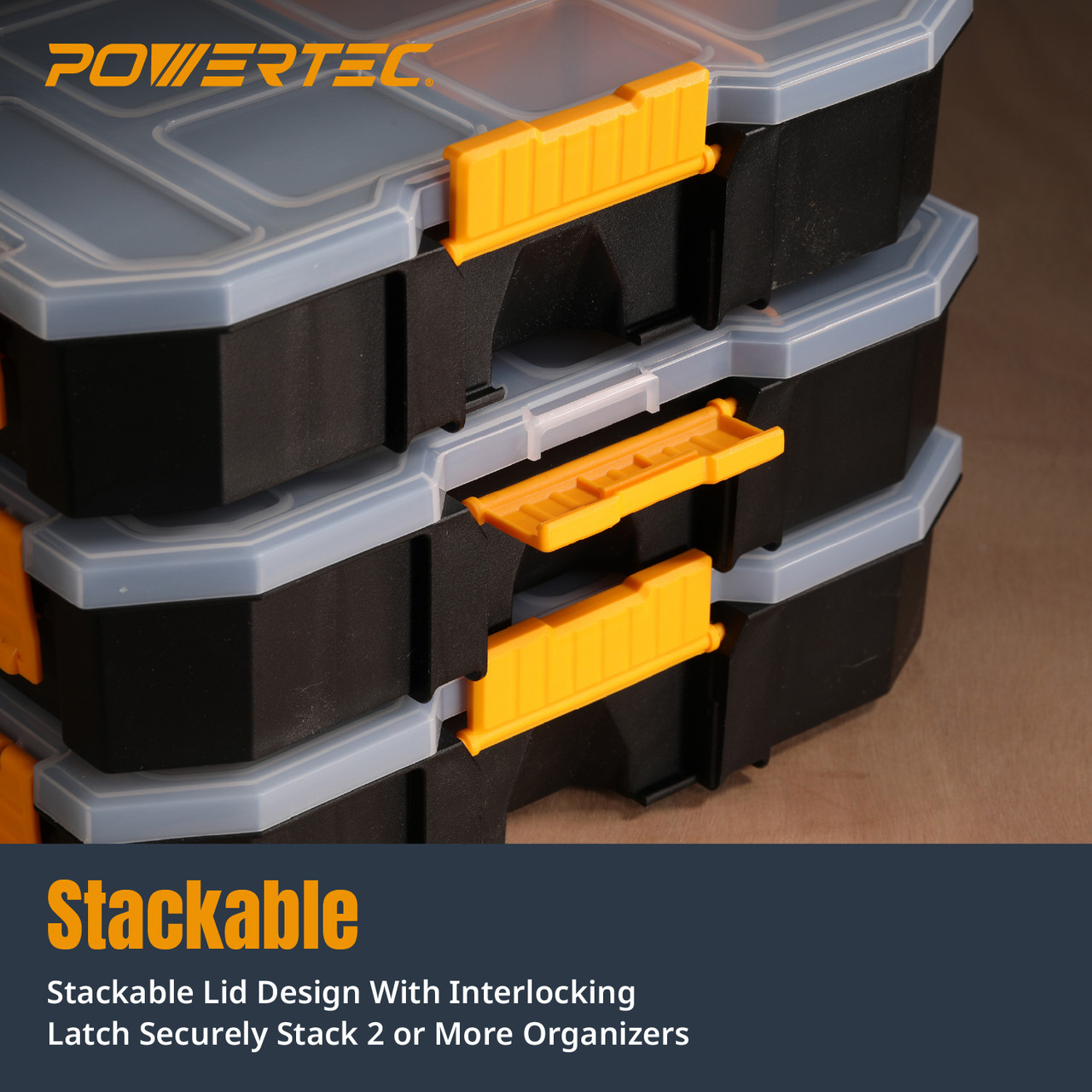72118 Stackable Tool Box Organizer with Removable Dividers