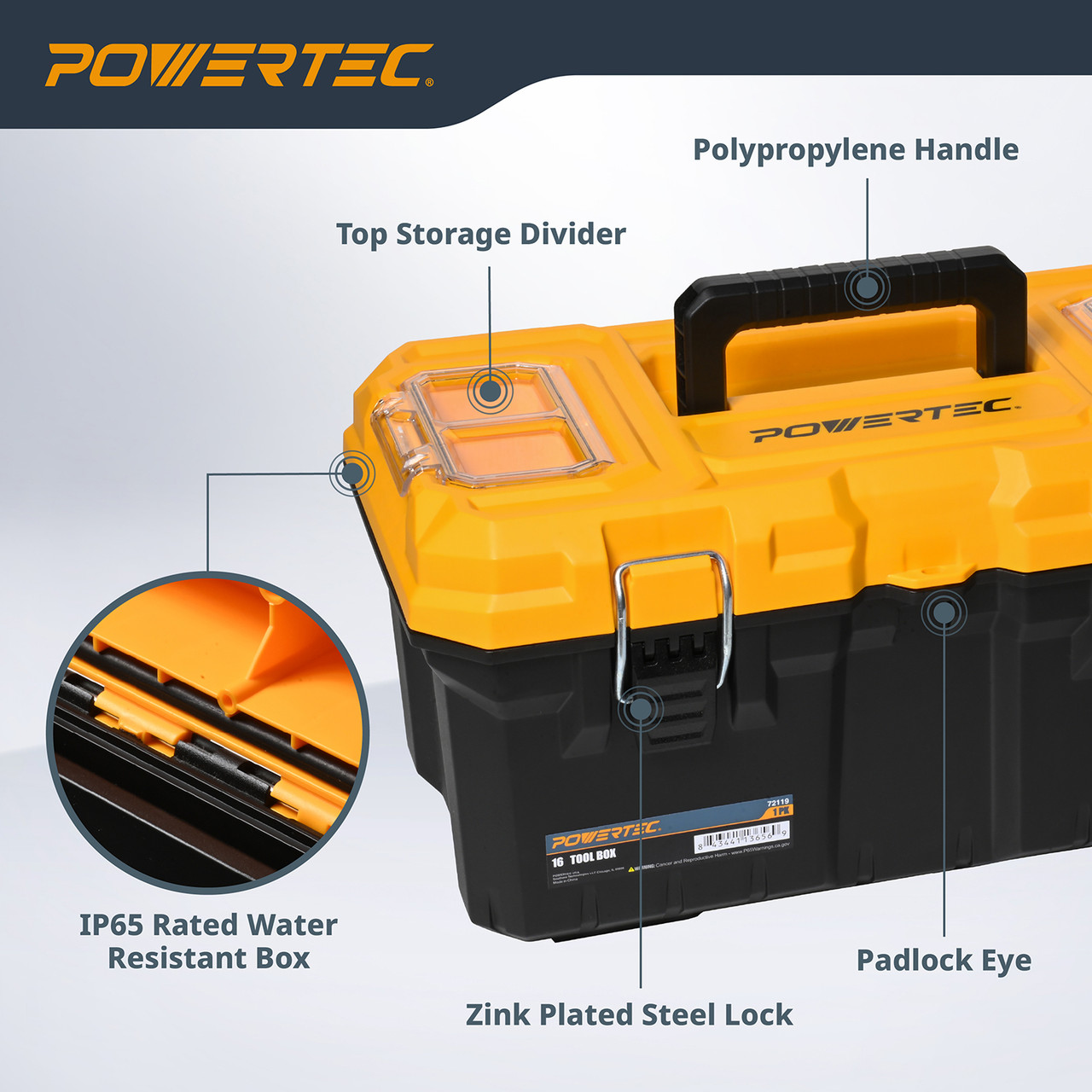 72119 16-Inch Tool Box with Trays