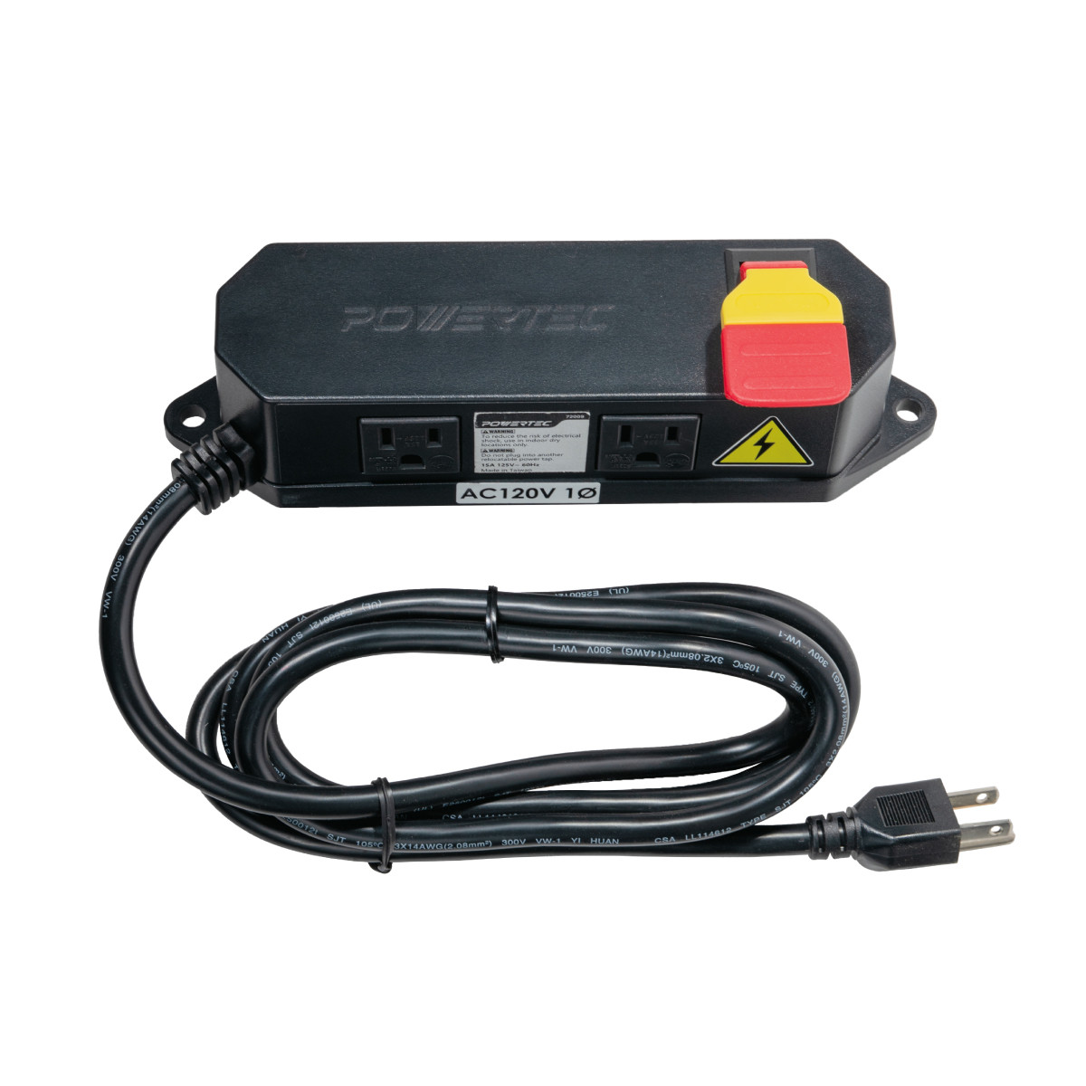 72009 Dual Outlet Safety Paddle Switch for Router Table(120V/15A/1HP)