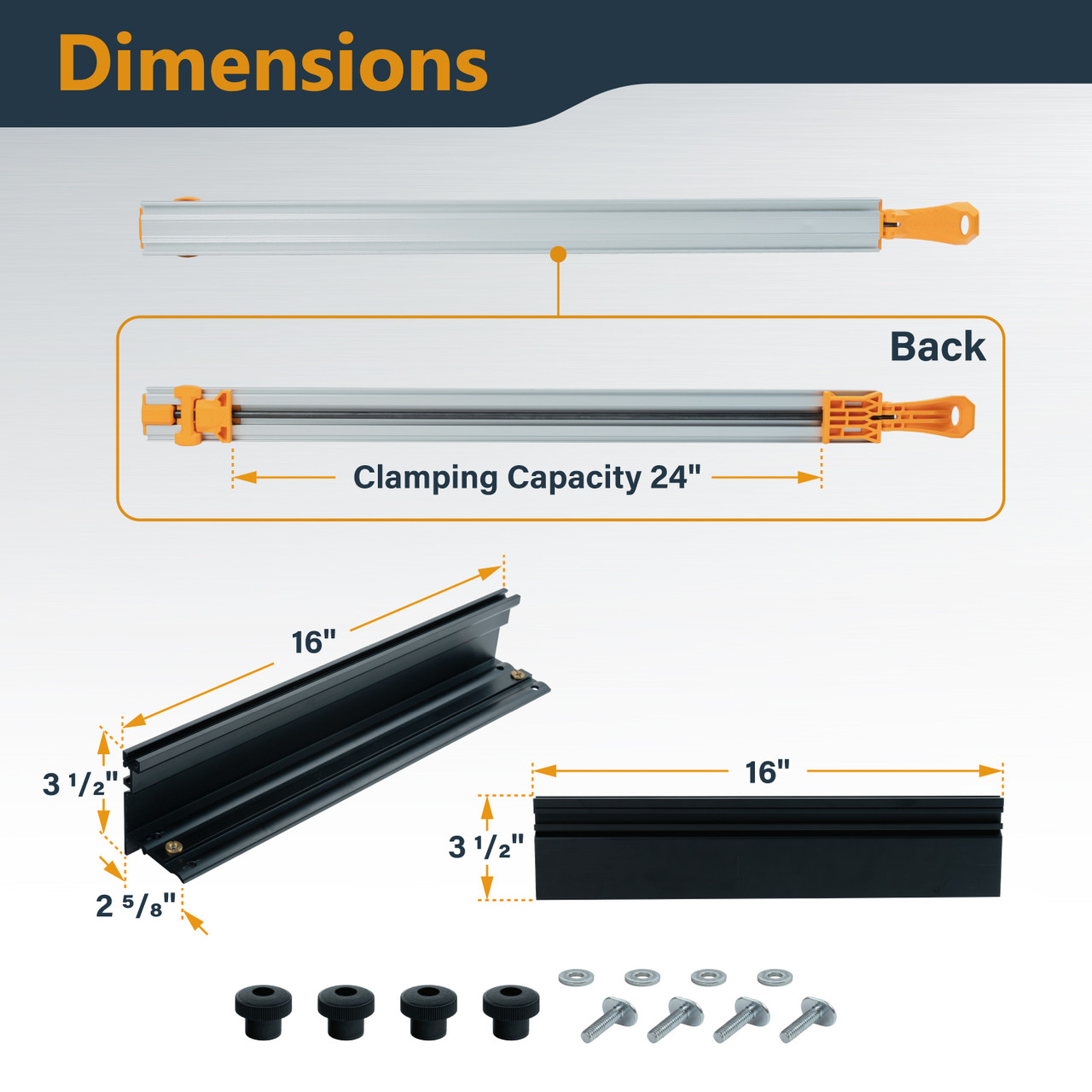 72145 24 Inch Straight Edge Guide Clamp with Band Saw Fence