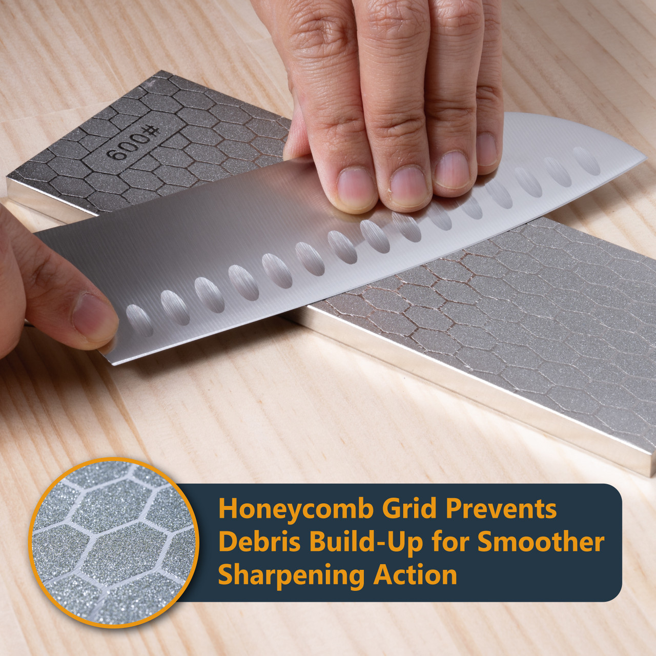 72247 8" Diamond Sharpening Stone, Dual Grit 600/1000