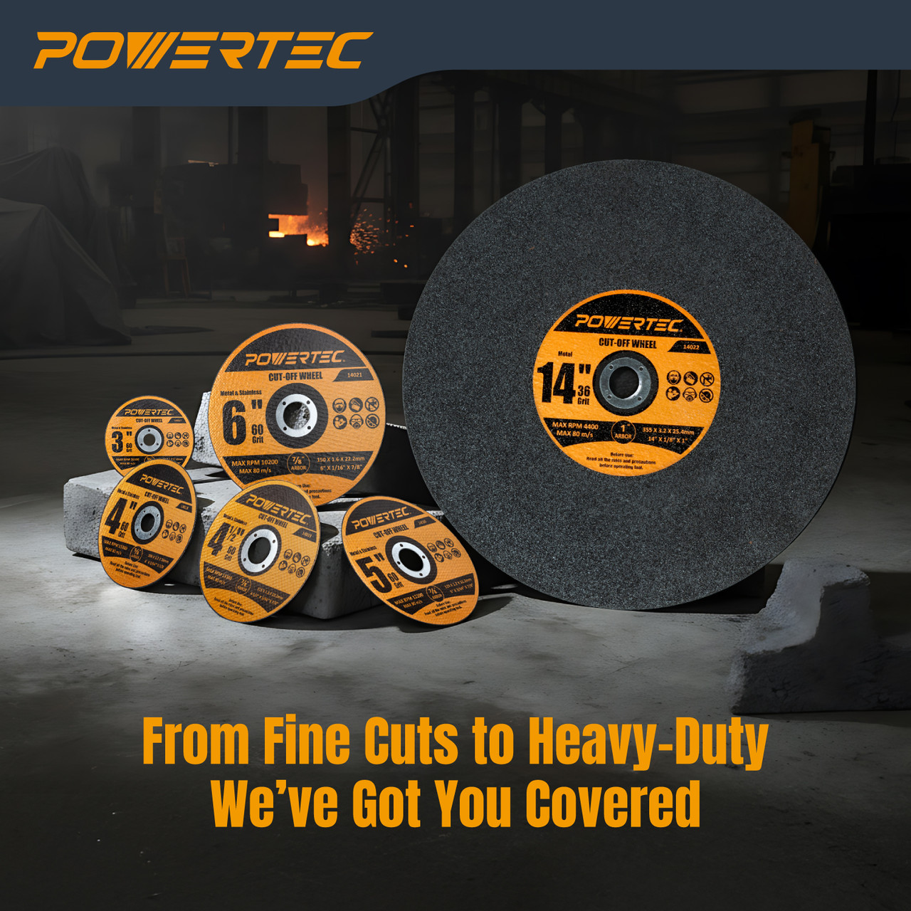 6" Cut Off Wheels, 25 Pack – POWERTEC