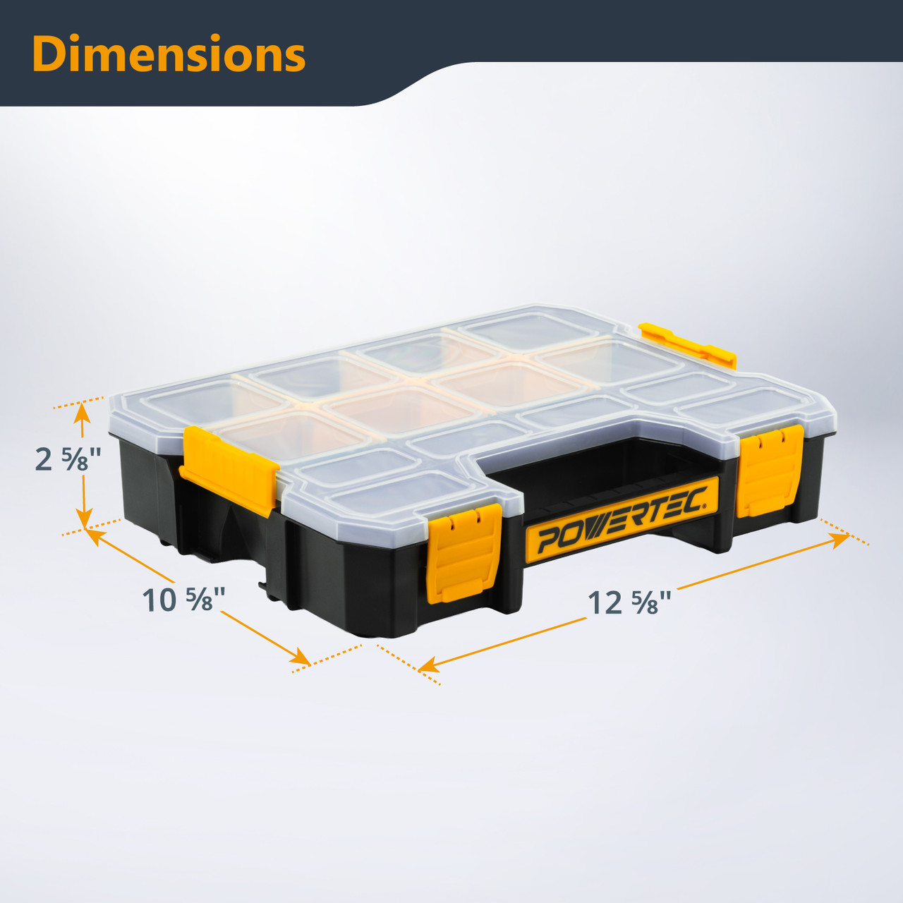 Small Parts Organizer, 14 Compartments – POWERTEC