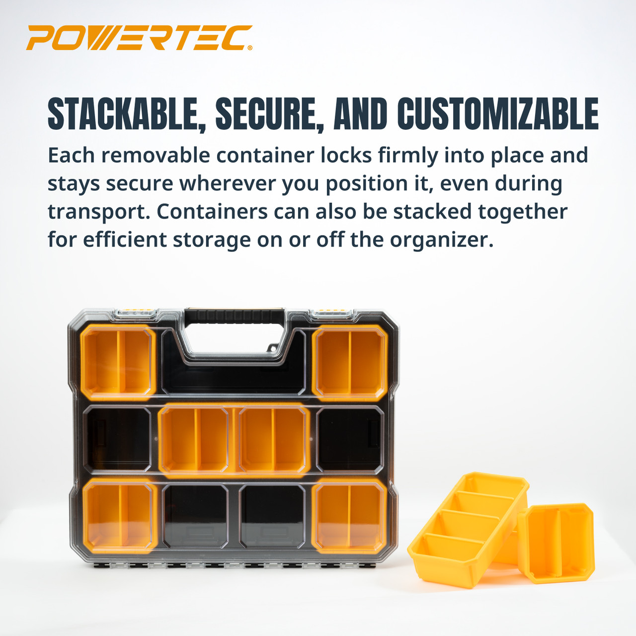 Small Parts Organizer & Tool Box, 2-Pack, 20-Compartment – POWERTEC