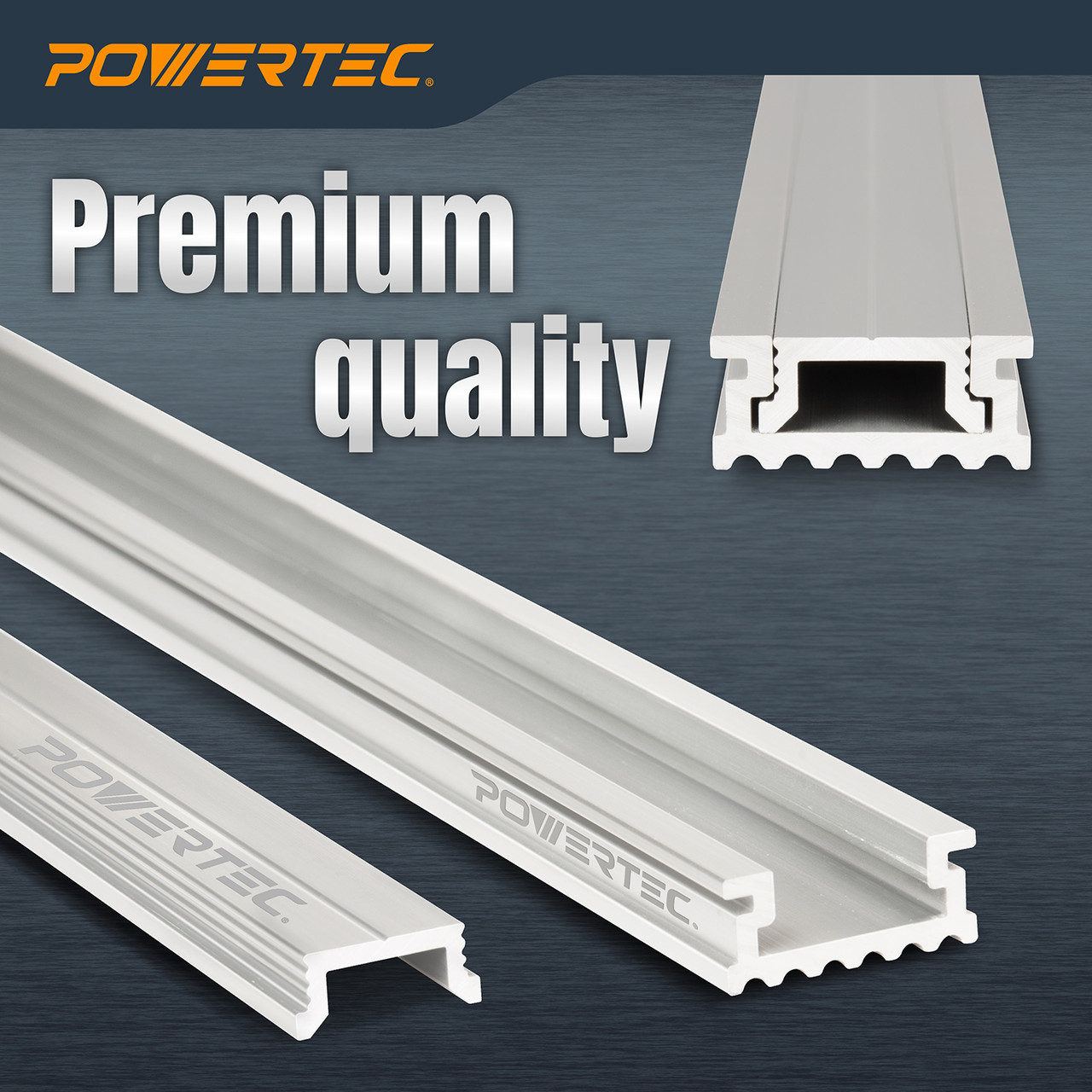 32-Inch Aluminum Miter T-Track & T-Bar Set for Jigs – POWERTEC