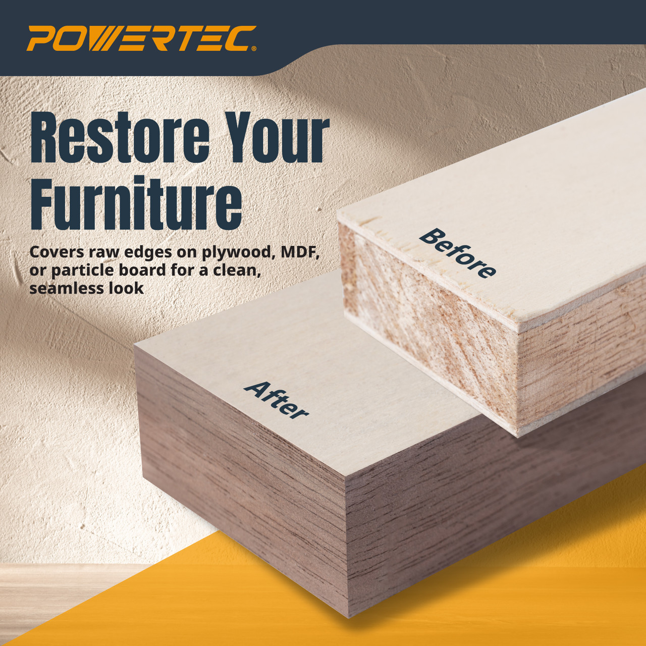 72372 13/16" x 50' Walnut Edge Banding, Pre-Glued