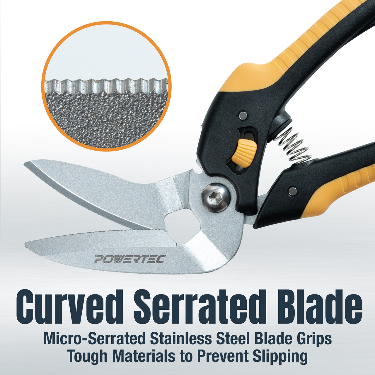 72395 8.5" Heavy Duty Scissors, Serrated, Wire Notch