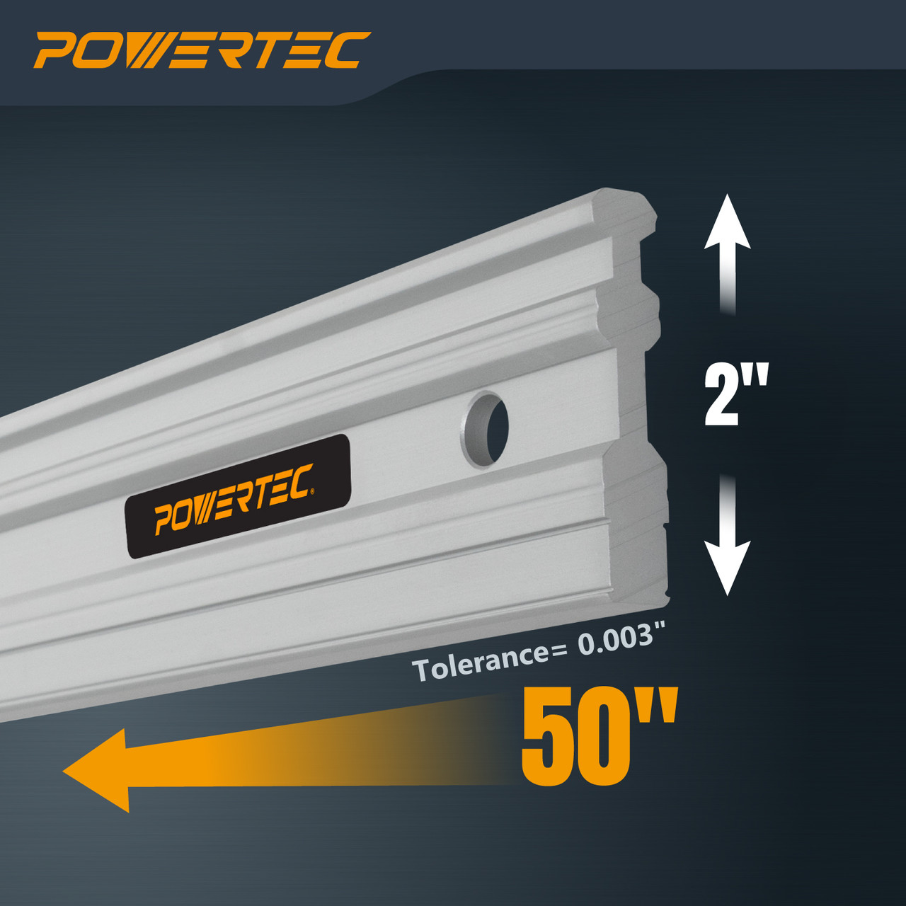 72332 50" Aluminum Straight Edge, .003" Tolerance