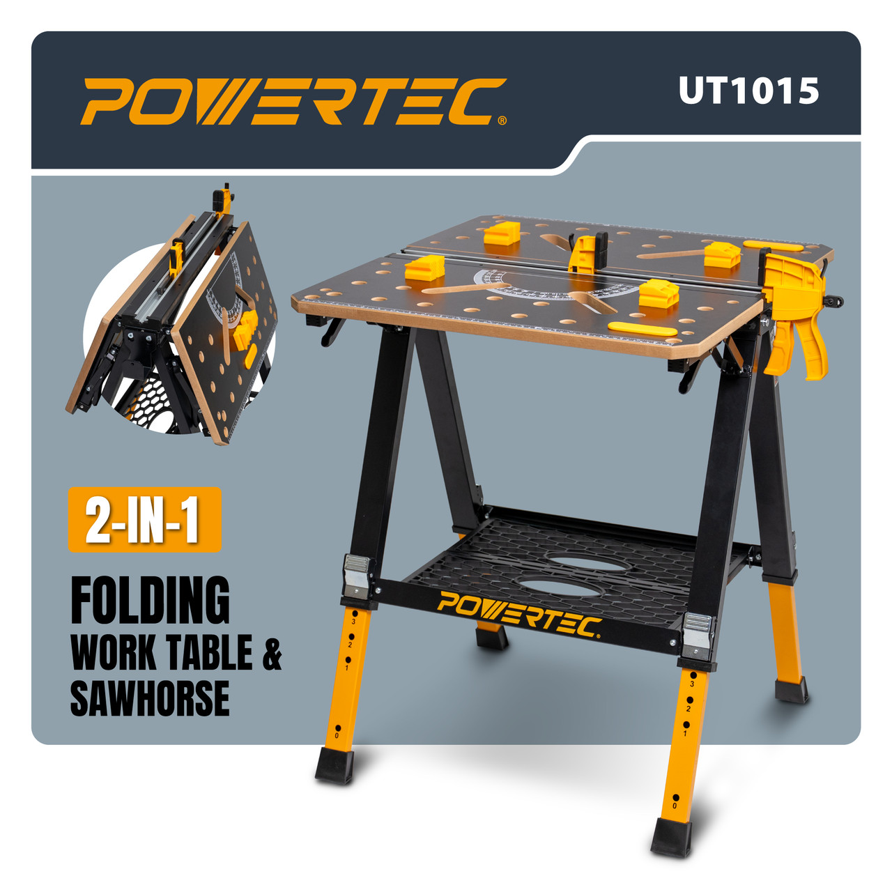 UT1015 2-In-1 Folding Workbench Sawhorse