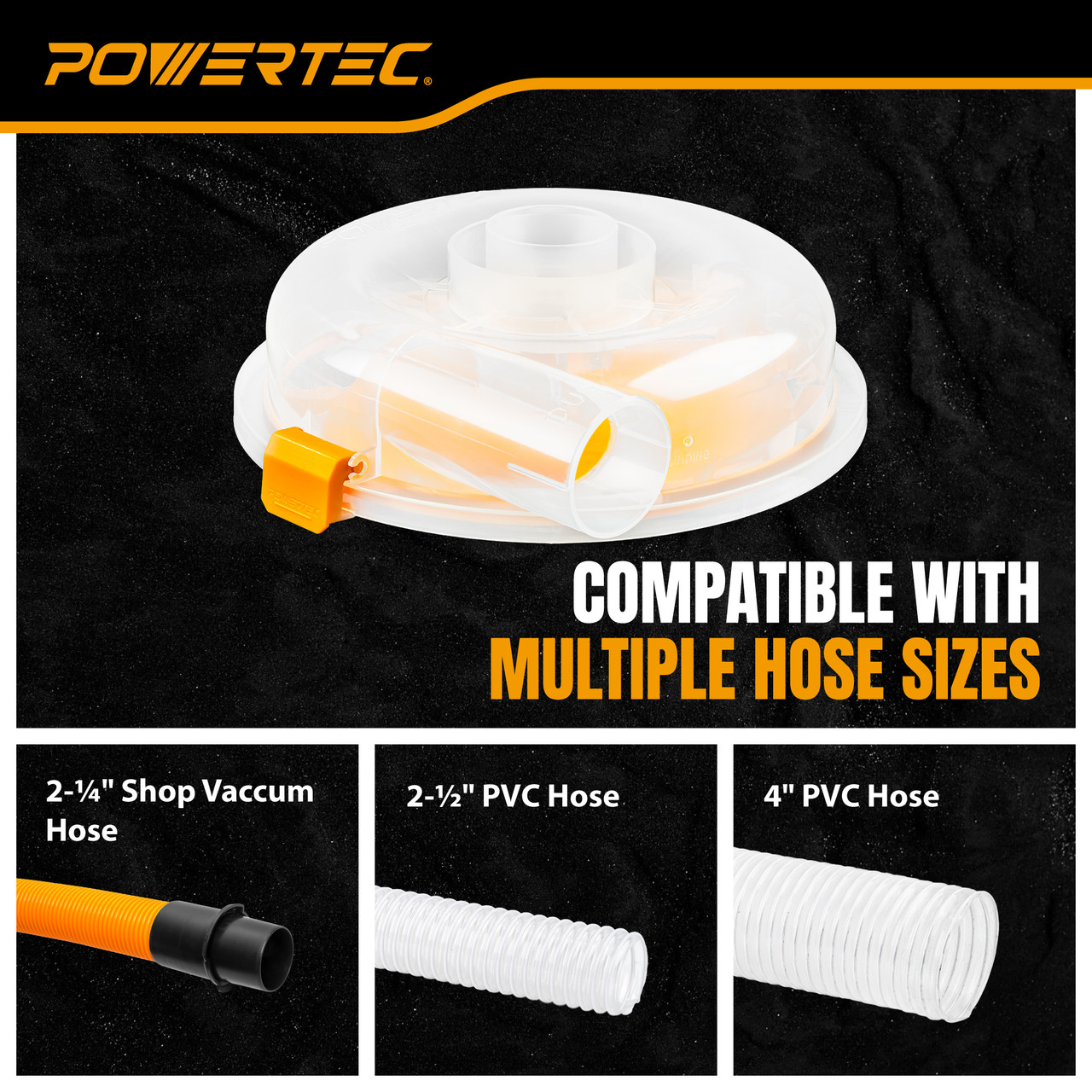 72295 Cyclone Dust Separator, 99.9%, 2-1/4"/2-1/2"/4"