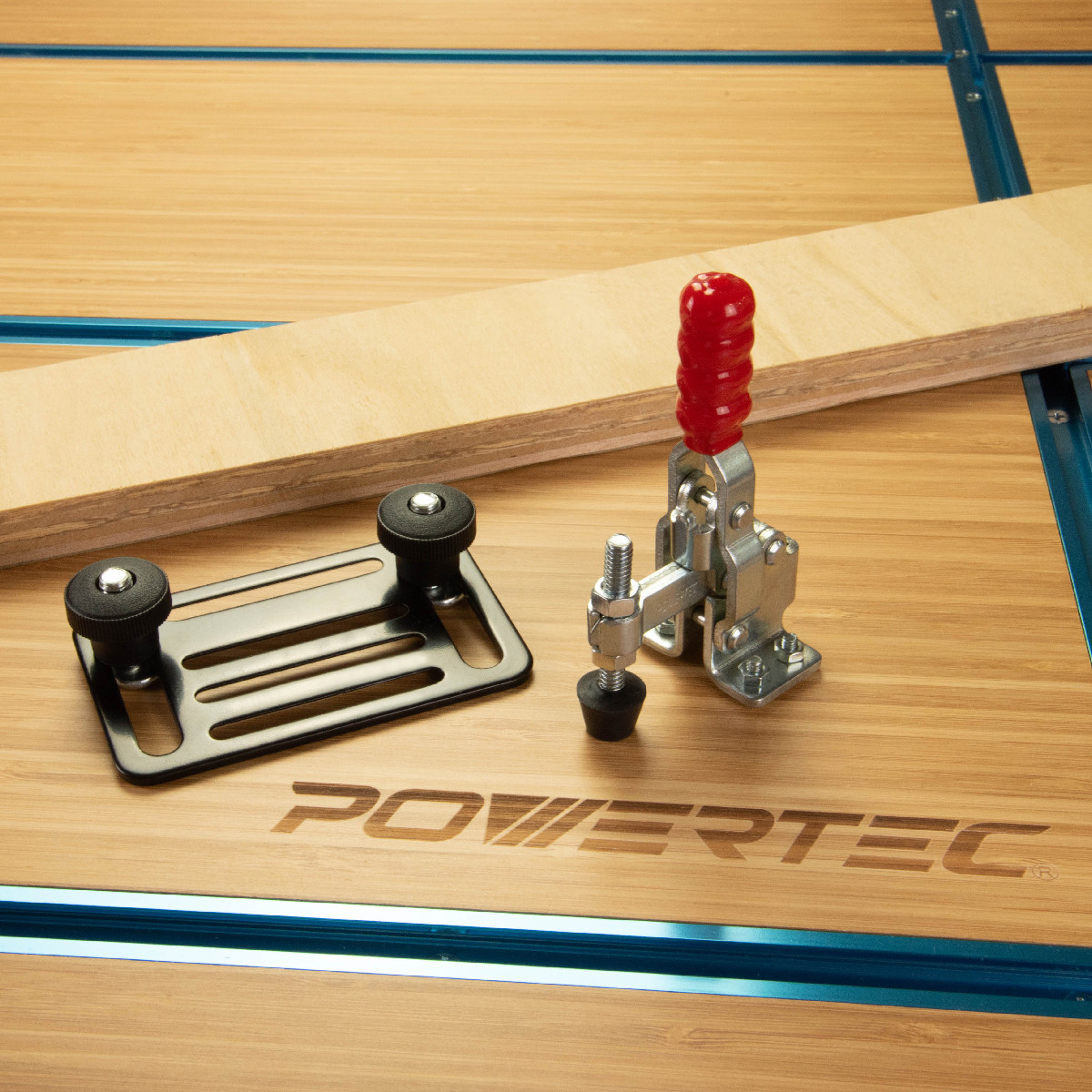Toggle Clamp Mounting Plate-POWERTEC | Woodwork T Track & T-Track ...