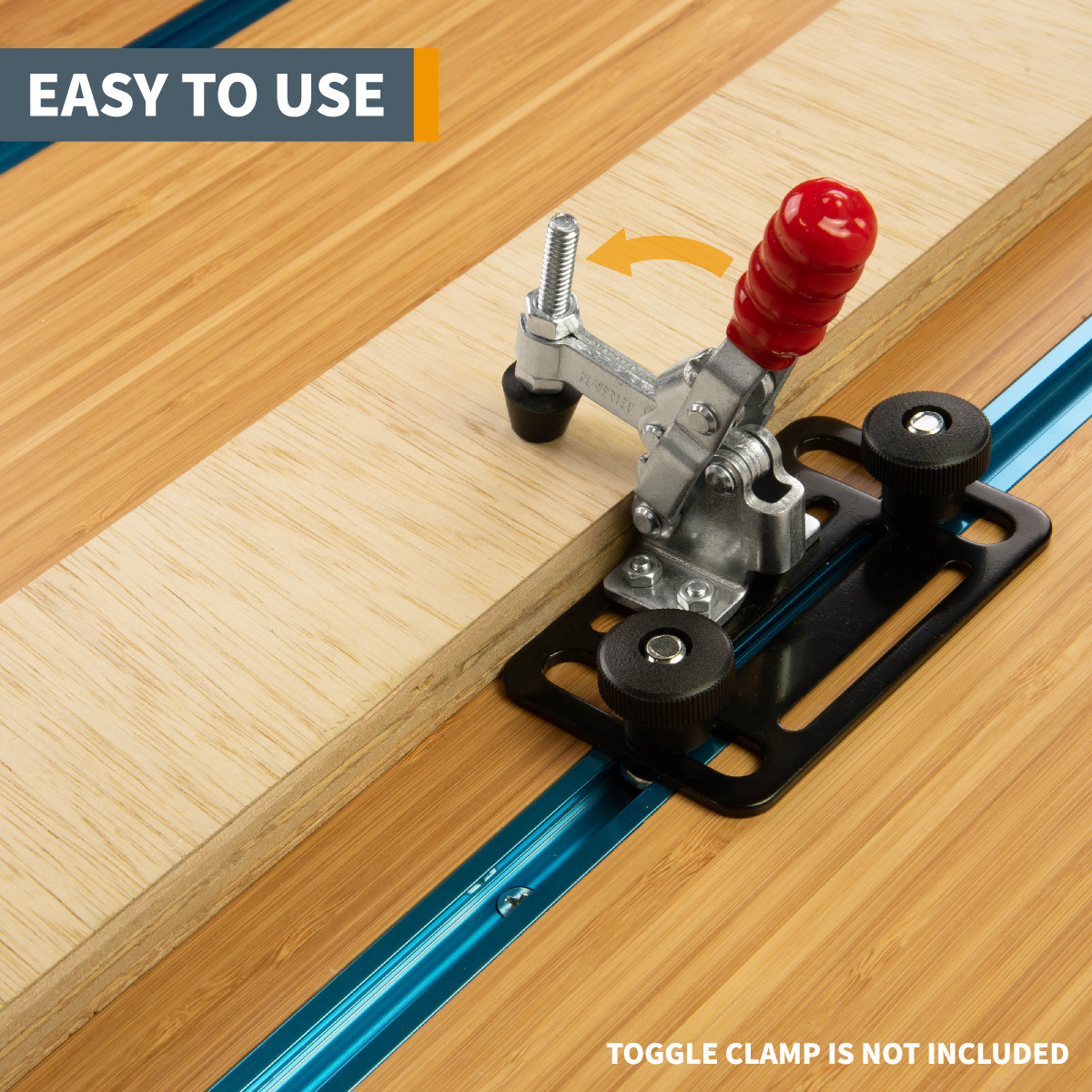 Toggle Clamp Mounting Plate-POWERTEC | Woodwork T Track & T-Track ...