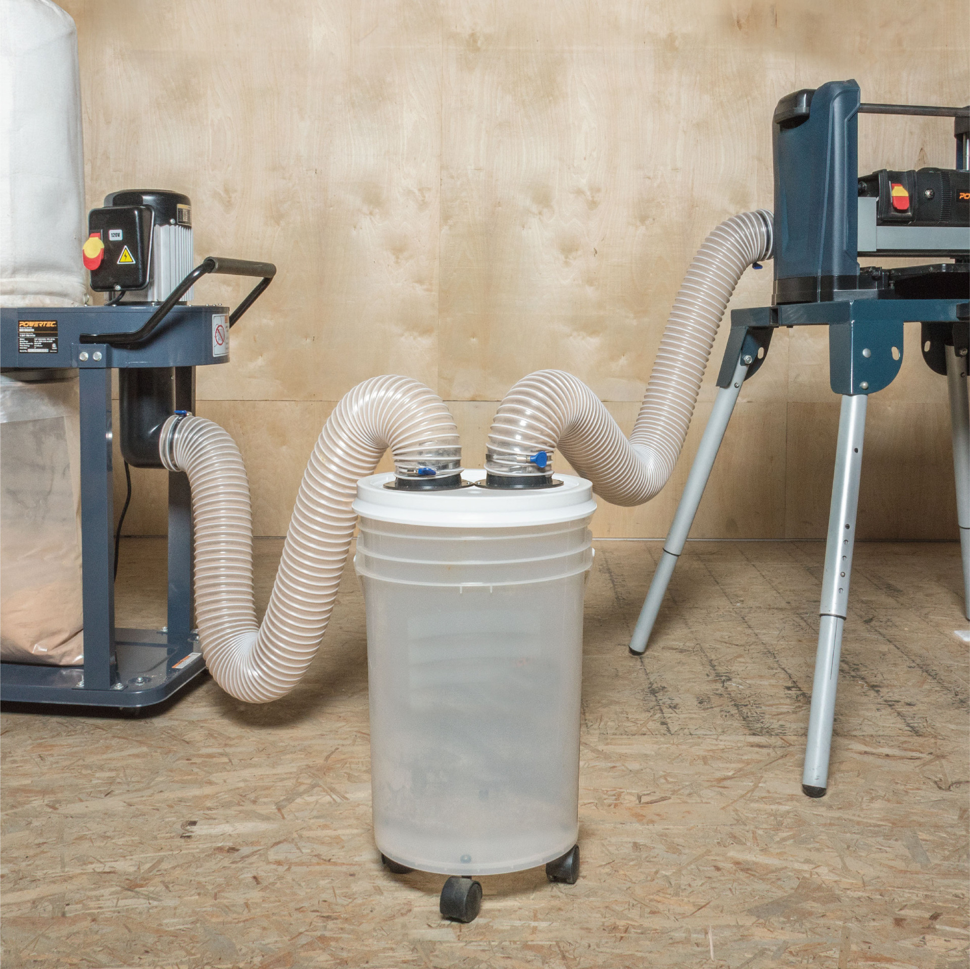 POWERTEC-Cyclone Wood Saw Dust Collection Elbows and Couplers Separator ...