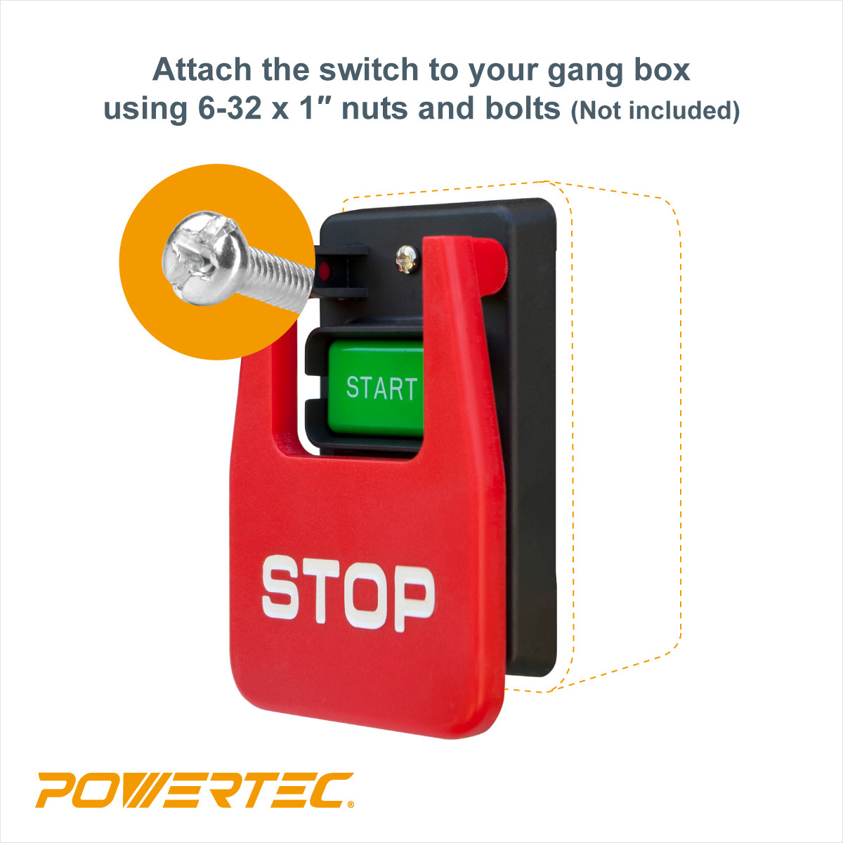 POWERTEC-Table Saw Safety Paddle Switch 110/220 V | POWERTEC Woodwork ...