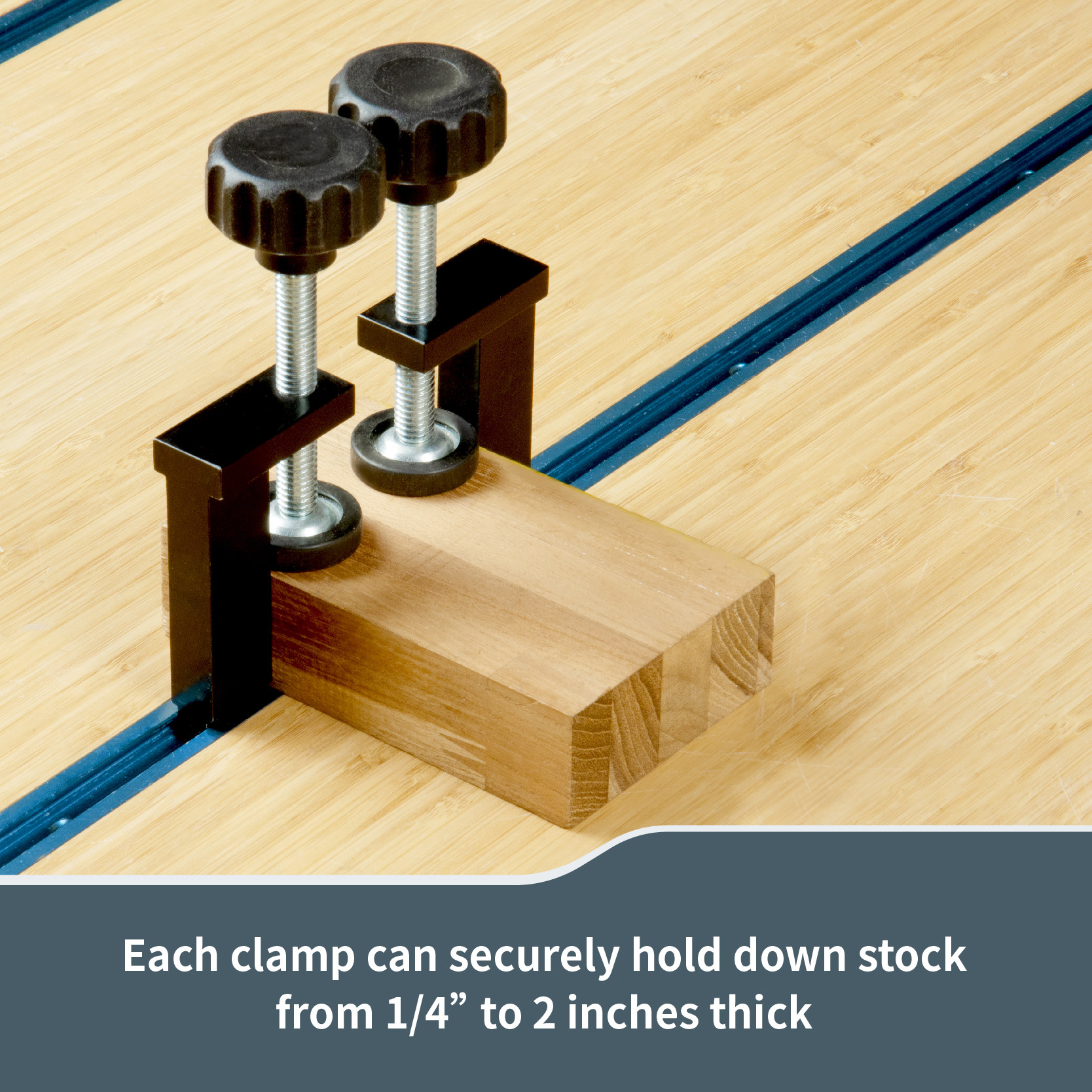 T-Track Clamp Vice 2PK, Hold Down Clamps for T-Tracks-POWERTEC ...