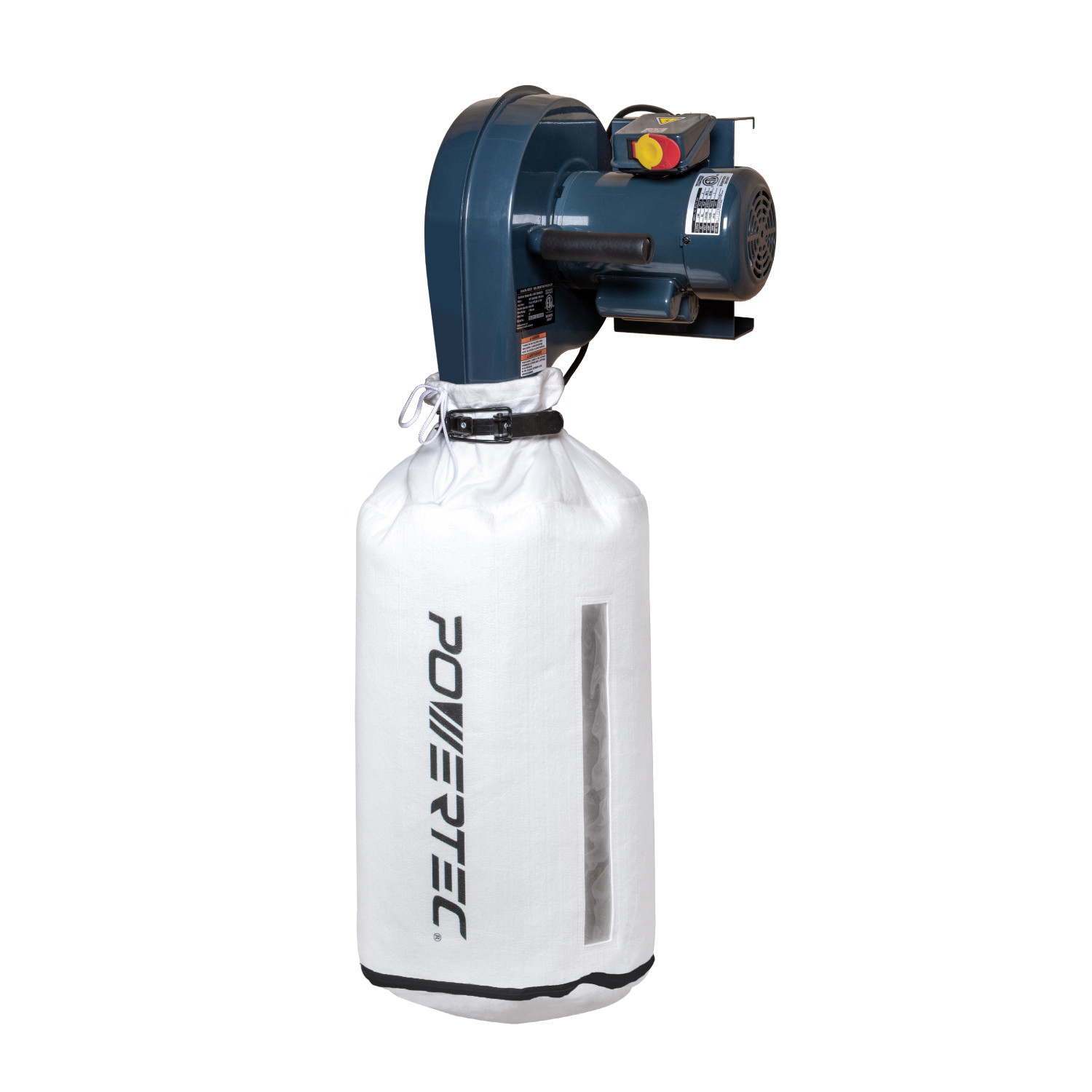 Wall Mounted Dust Collector with 1 Micron Filter Bag - POWERTEC