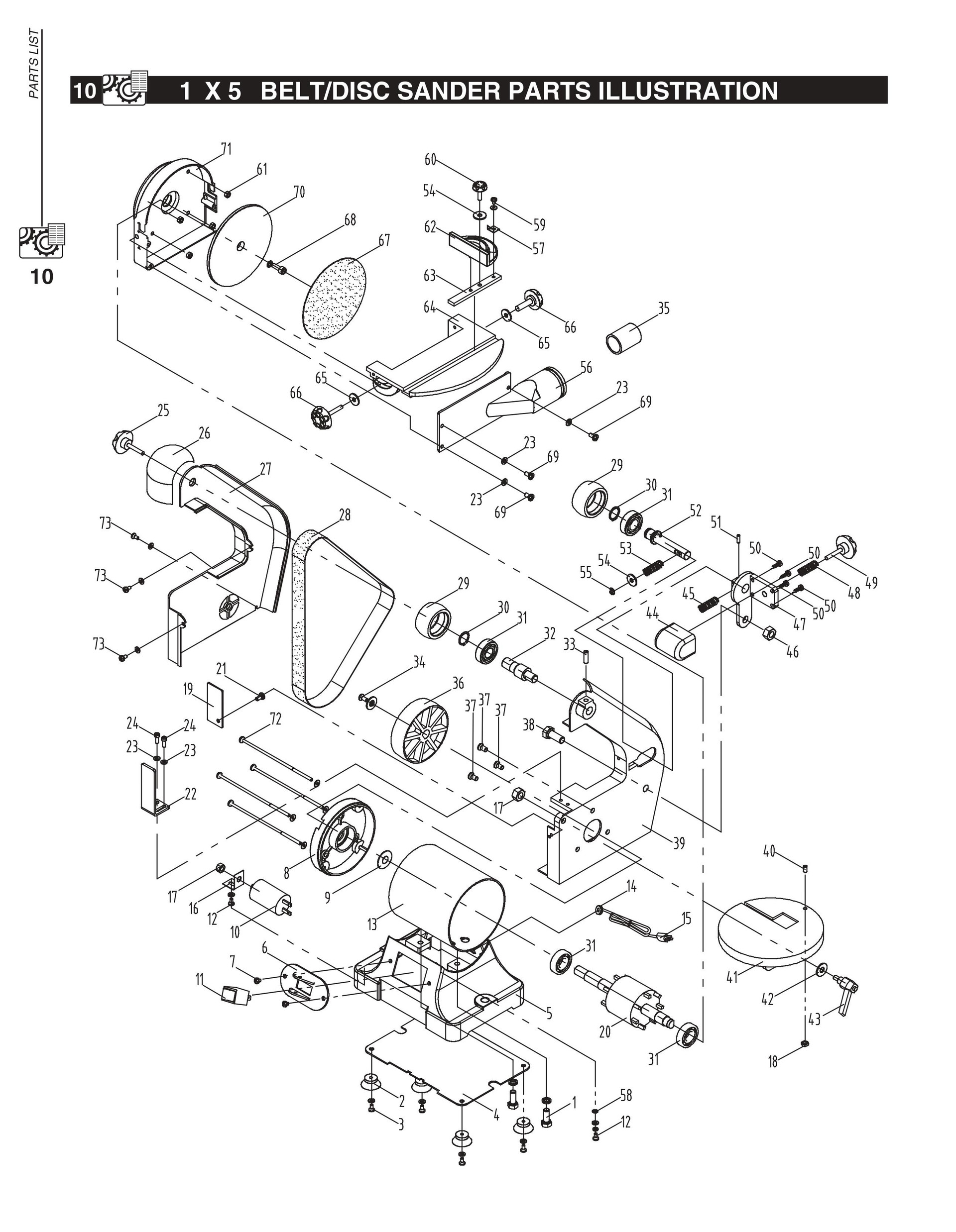 PARTS - Belt Disc Sander - Page 1 - POWERTEC