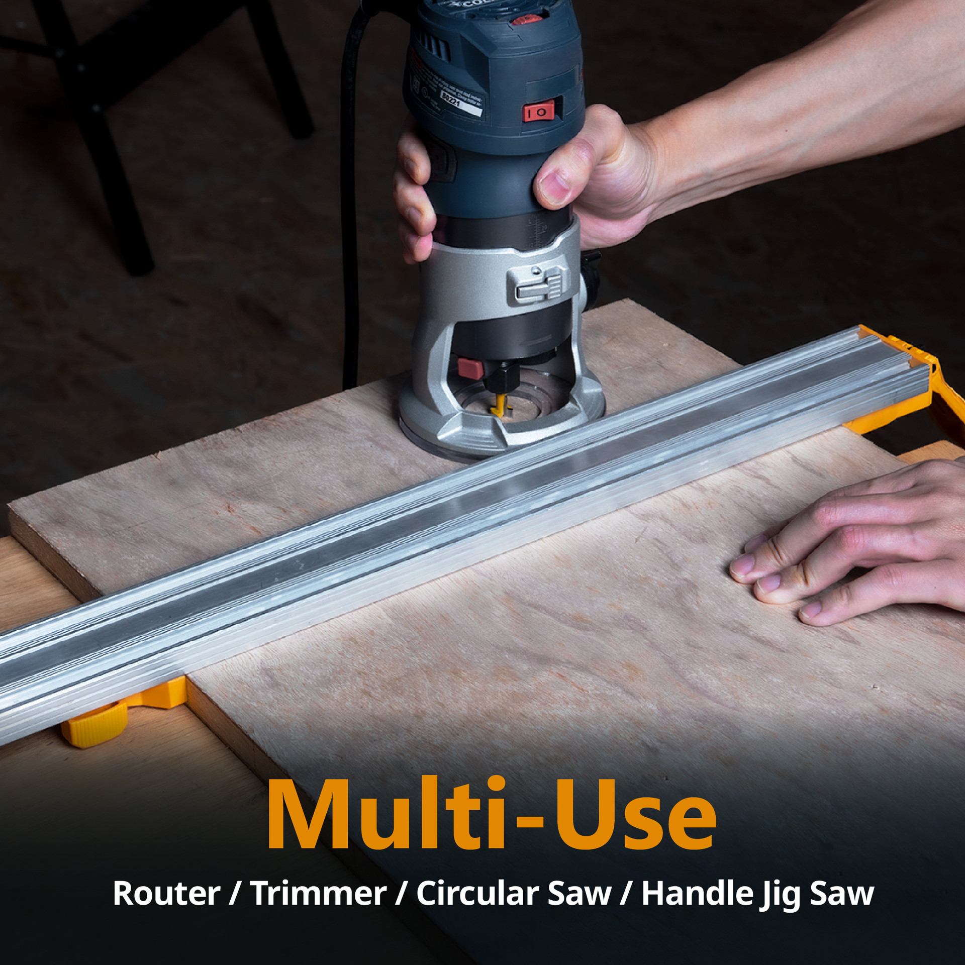 POWERTEC 71707 24" Contractor Straight Edge Clamp Saw Guide ...