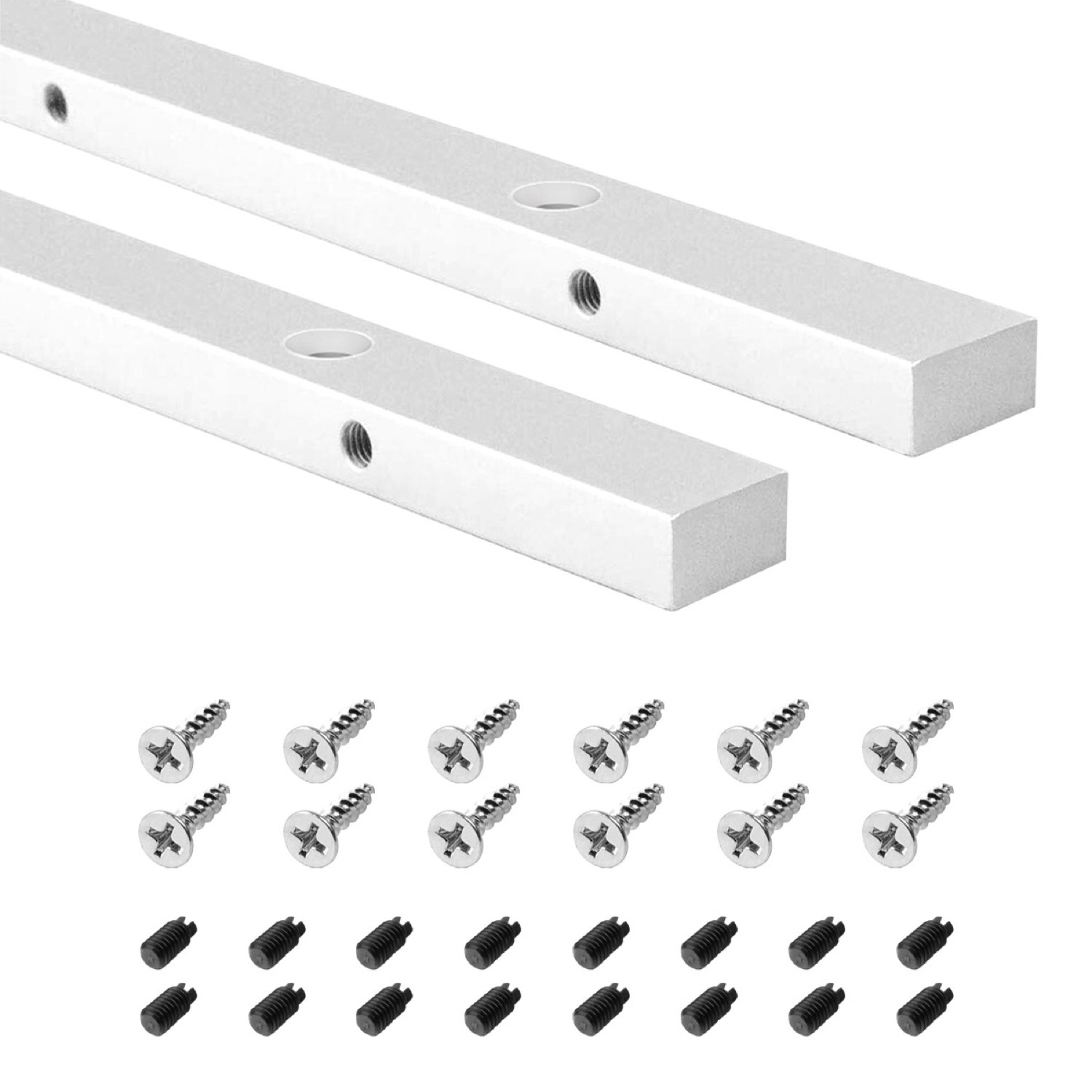 71519-P2 24-Inch Miter Gauge Jig and Fixture Bar for Woodworking, 2PK