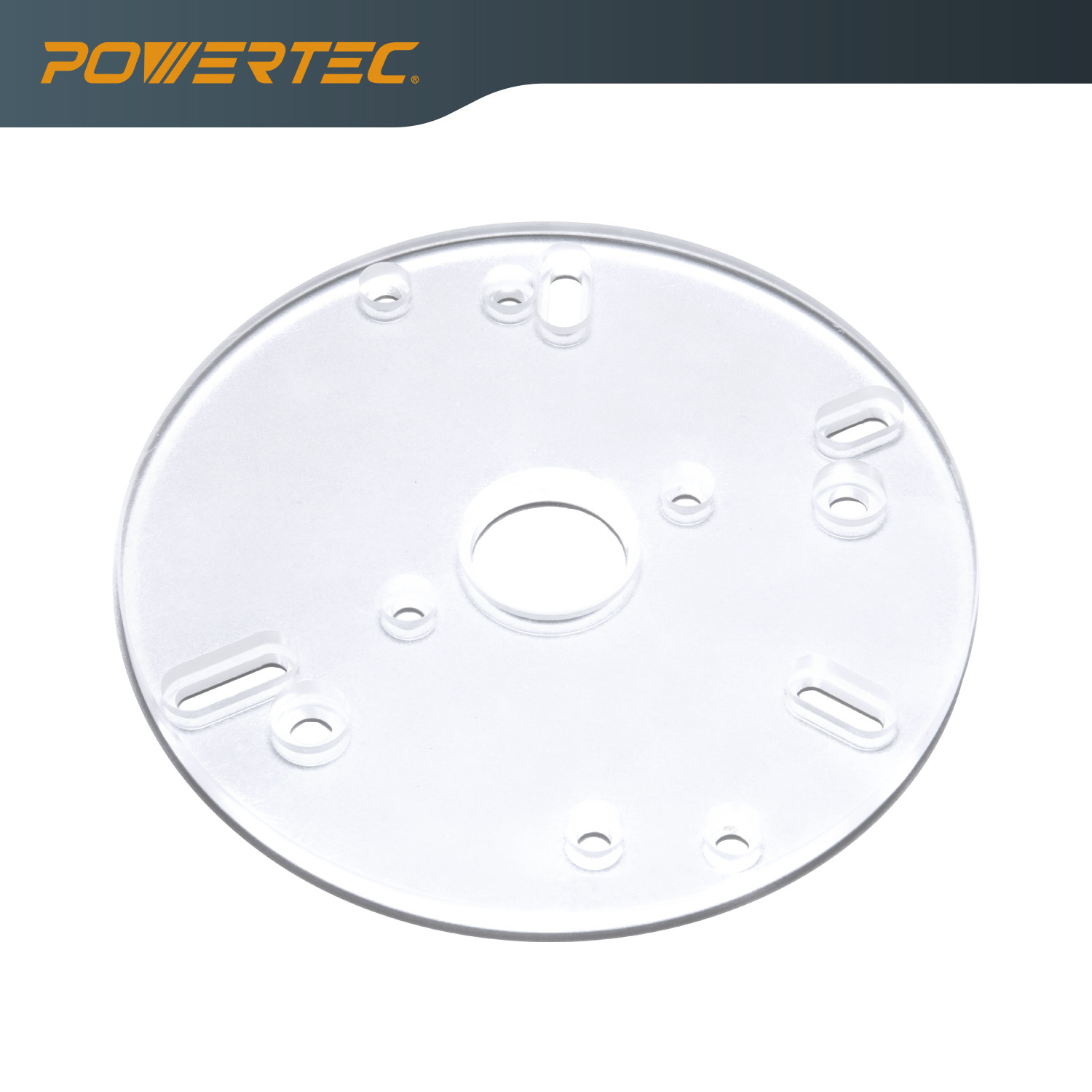 71881 6-1/2-Inch Router Plate and Centering Pin (1/2" & 1/4") with Cone
