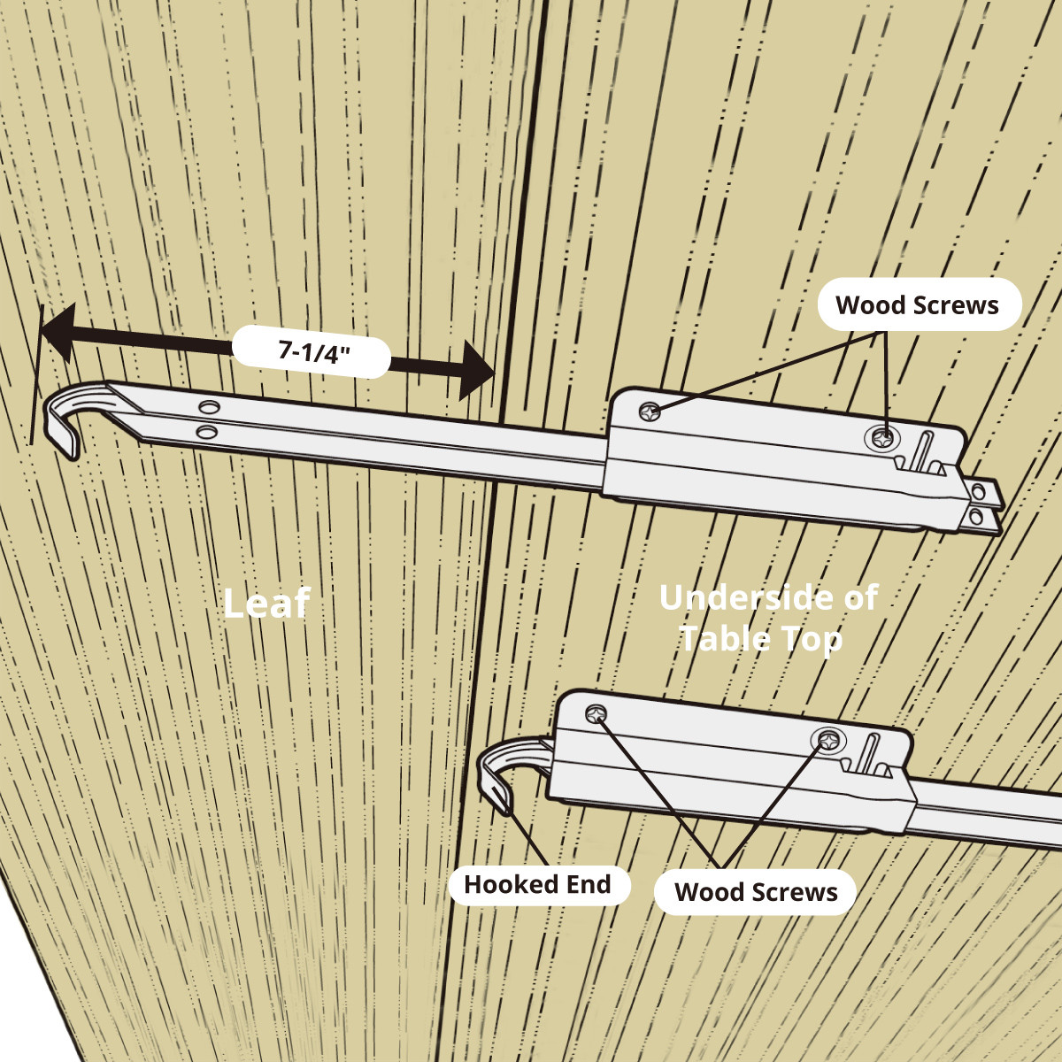 Metal Drop Leaf Table Supports | POWERTEC Cabinet Hardware, Shelf ...