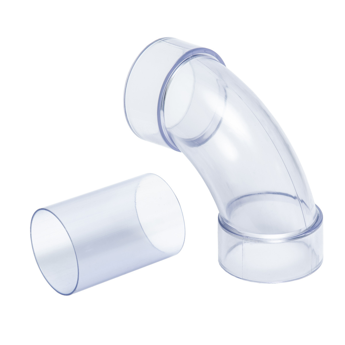 POWERTEC- 36" Clear PVC Wood Saw Dust Collection Pipe Width 2-1/2 ...