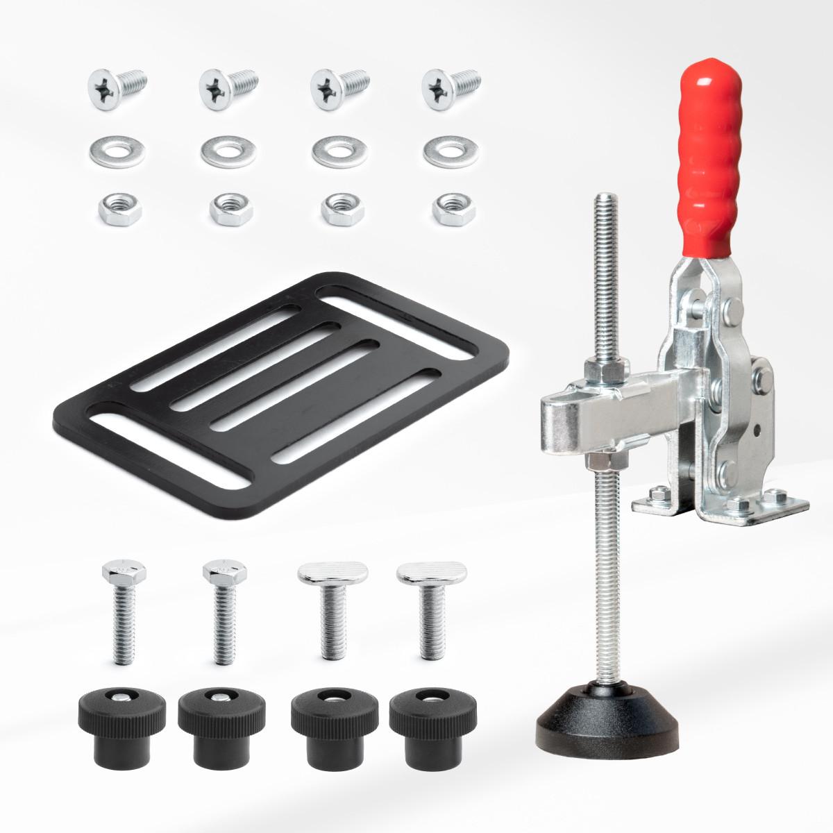 Toggle Clamp Mounting Plate-POWERTEC | Woodwork T Track & T-Track ...