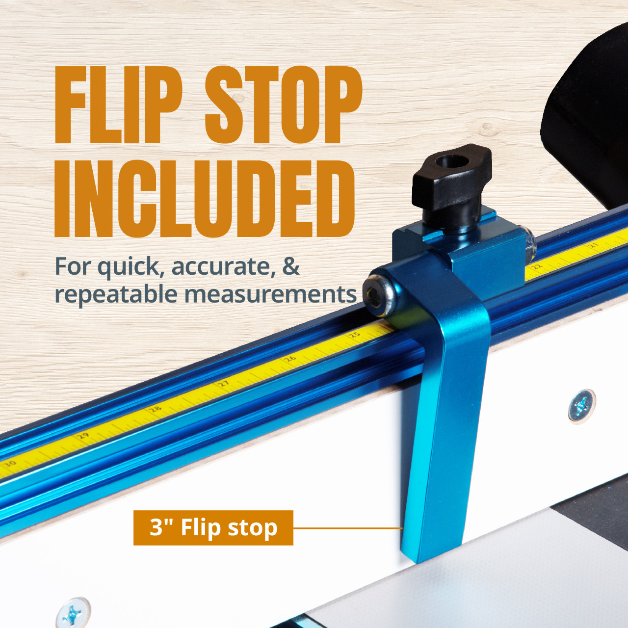 POWERTEC 71655 Deluxe Router Table Fence System 3-1/2” Tall, 32" Long