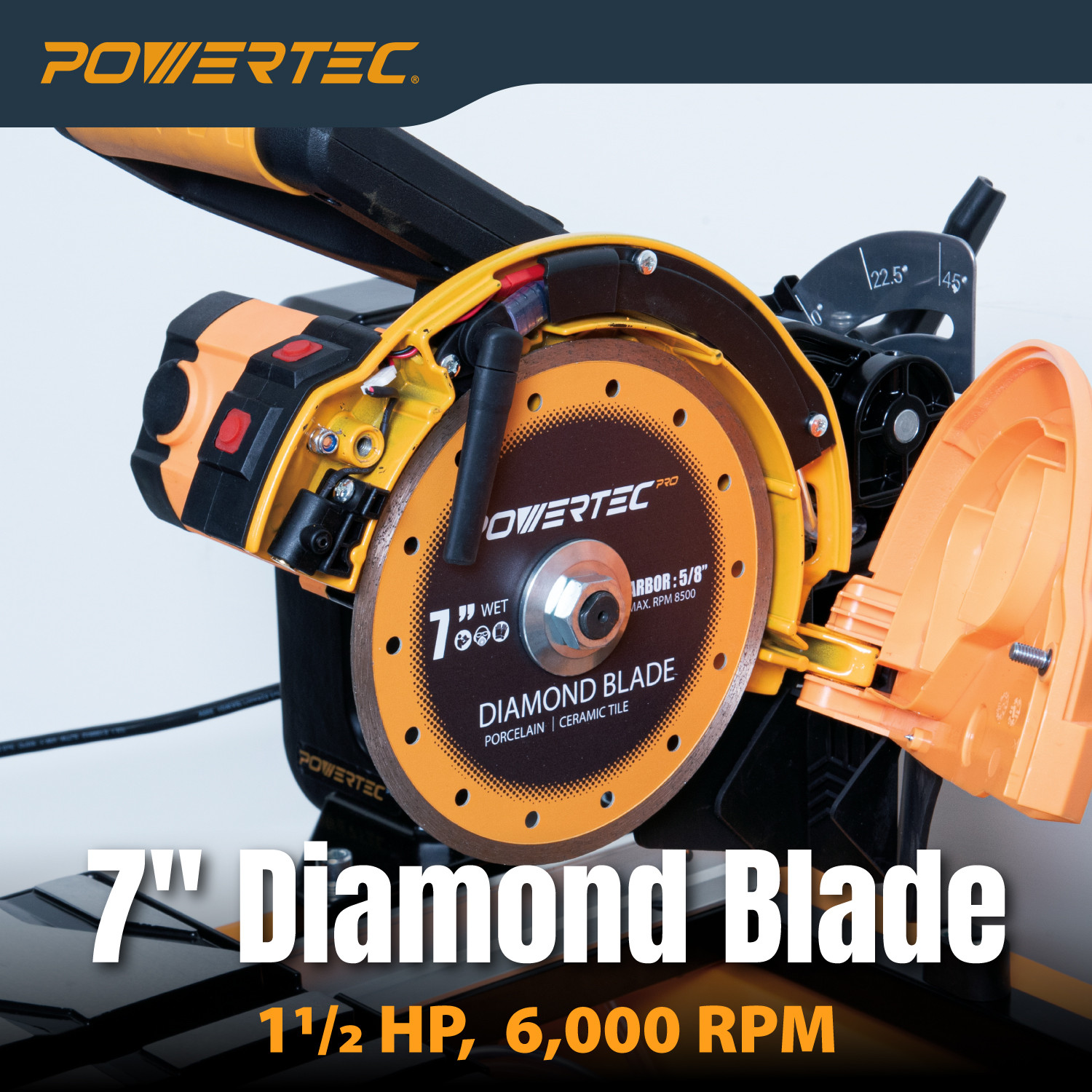 Best Wet Tile Saw with Stand 7 Inch - POWERTEC