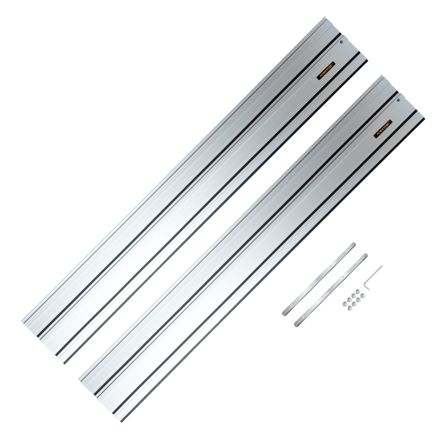 POWERTEC 110" Track Saw Guide Rail Joining Set for Milwaukee Track Saws ...