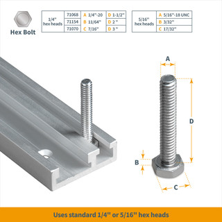 POWERTEC - Combo T-track Miter Track 32" 48" (Combo T track) - POWERTEC ...