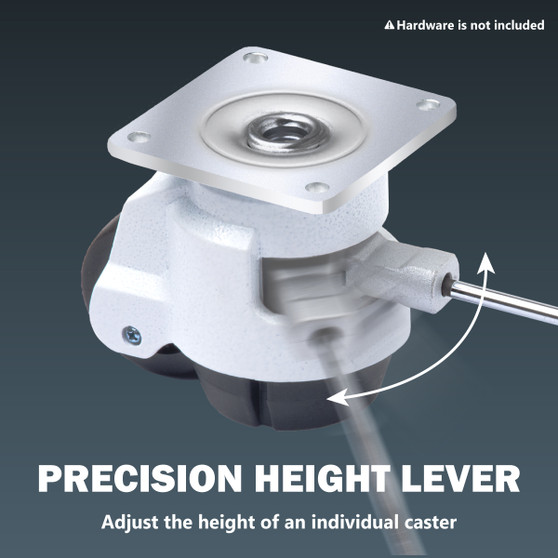 17300 2" Leveling Casters, Retractable and Swivel Castors, Set of 4 ...
