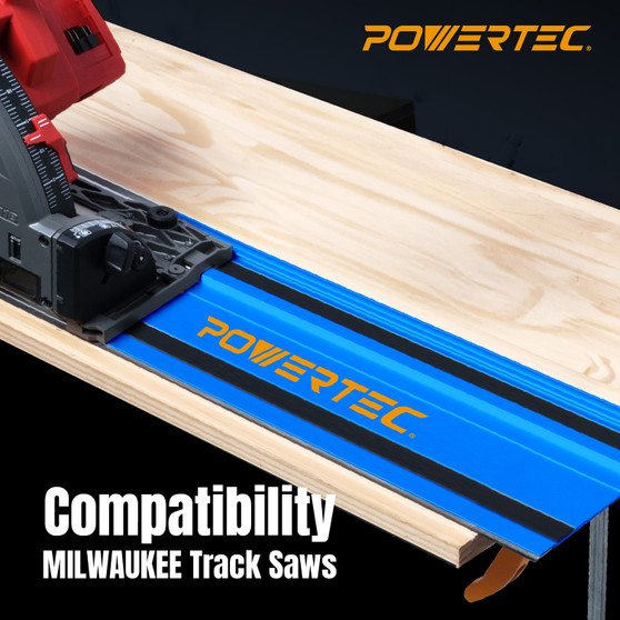 72154 110” Track Saw Guide Rail Set for Milwaukee, 2x55” Rails, 2 ...