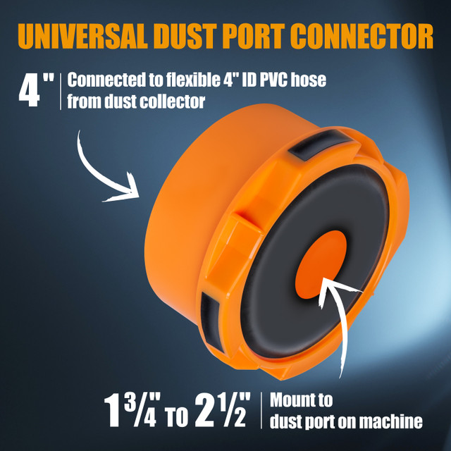 70354 Dust Collector Quick Connector 4" w/ Quick Connect Adapter ...