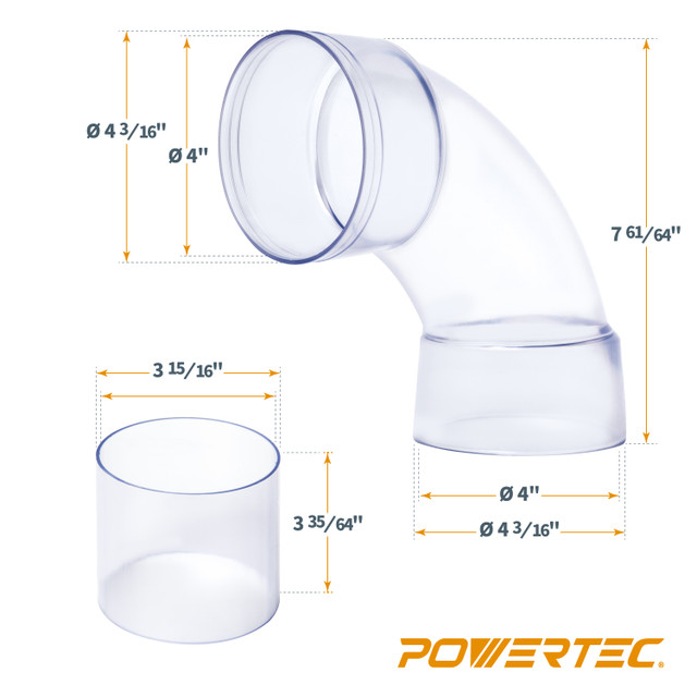 70306 4 Inch Dust Collection Fittings Network with Dust Hose Splice ...