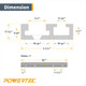 POWERTEC - Combo T-track Miter Track 32" 48" (Combo T track) - POWERTEC ...