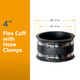 70322 4" to 2-1/2" Reducer and 4" Dust Control Flex Cuff with Hose ...