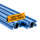T-Slot Aluminum Extrusion Profile Linear Rail, 2PK -POWERTEC