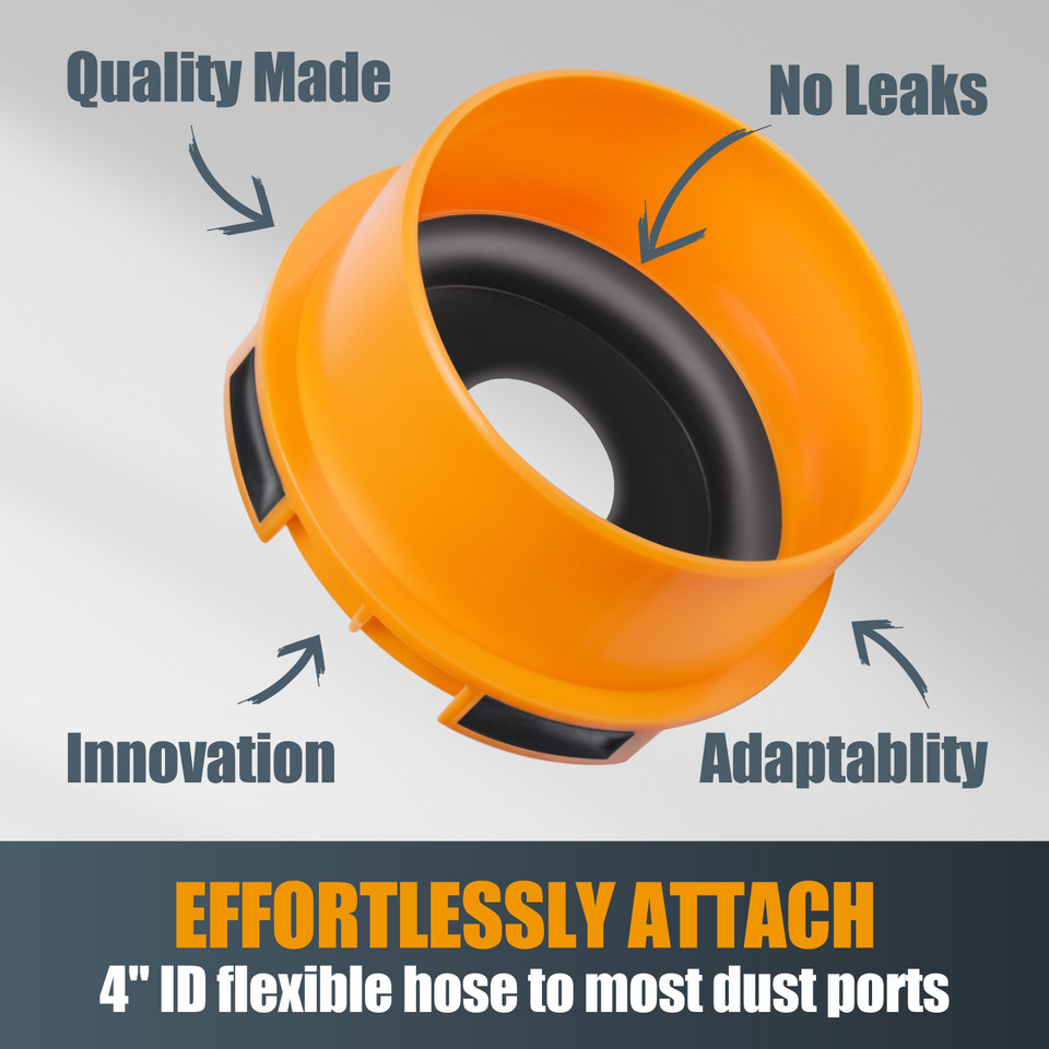 70354 Dust Collector Quick Connector 4" w/ Quick Connect Adapter ...