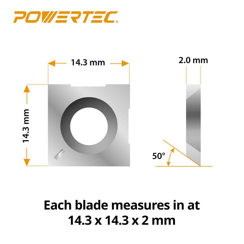 14301 14.3mm Knife Inserts, 9/16" Carbide Insert Cutters Square ...