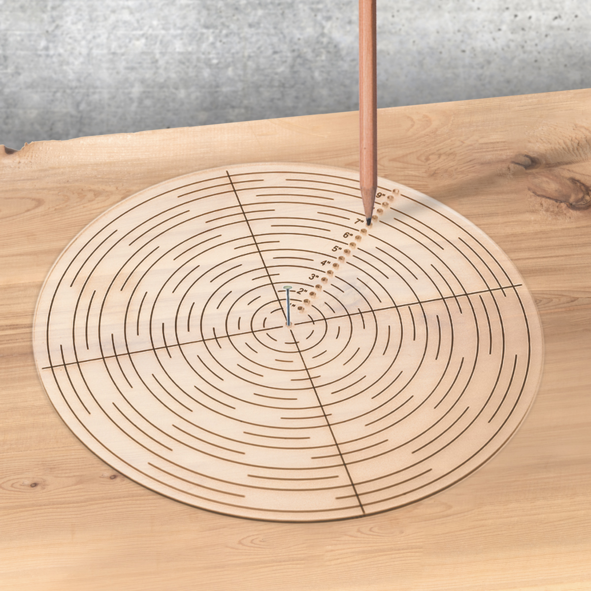 Round Center Finder Compass for Wood Turning Lathe Work 10" | POWERTEC ...