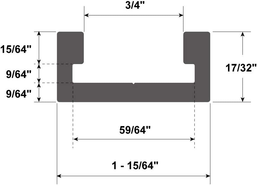 71167 48" Standard Miter T-Track - POWERTEC