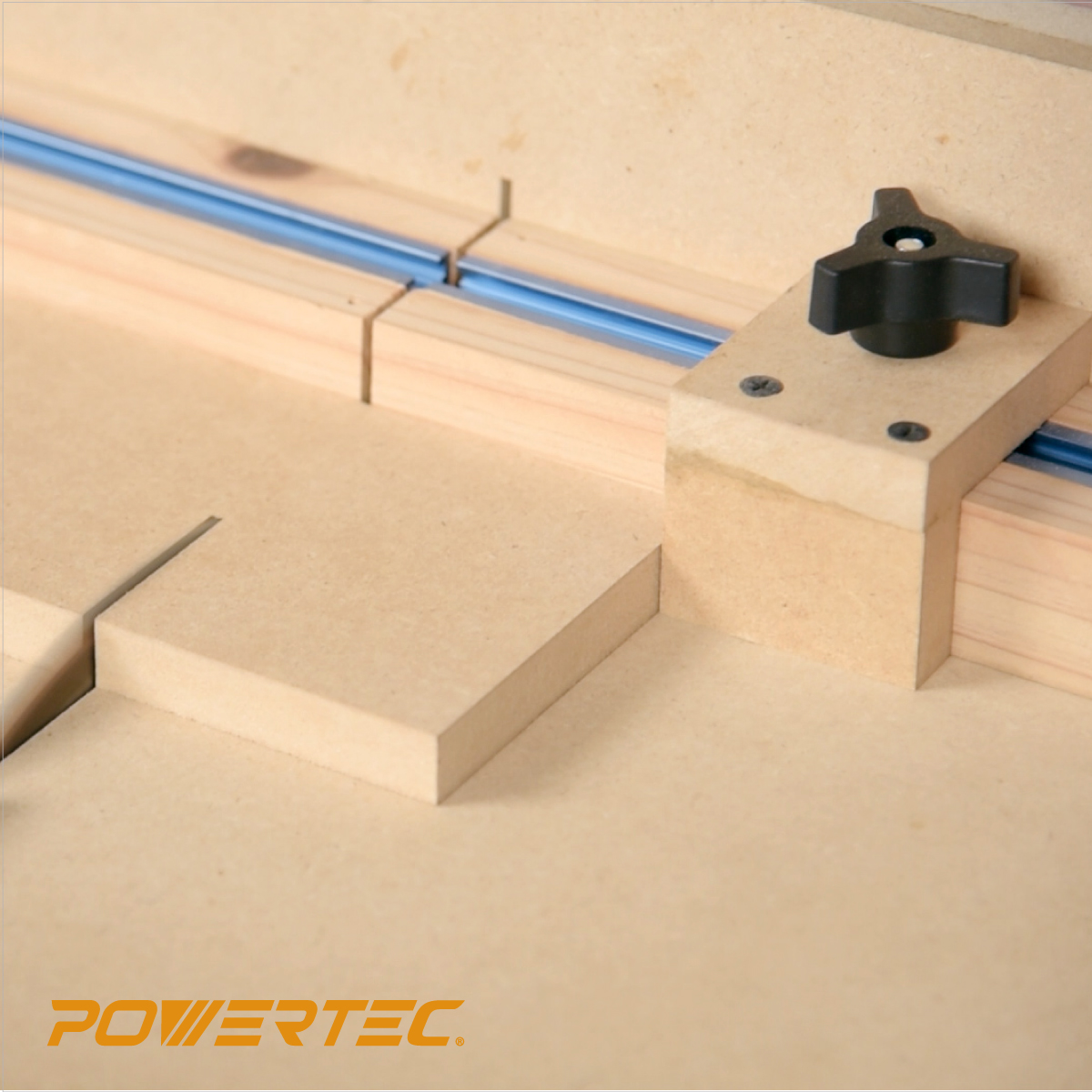 Table Saw Sled Kit with 2 HDPE Bars, 2 Aluminum Tracks and Hardware Kit ...