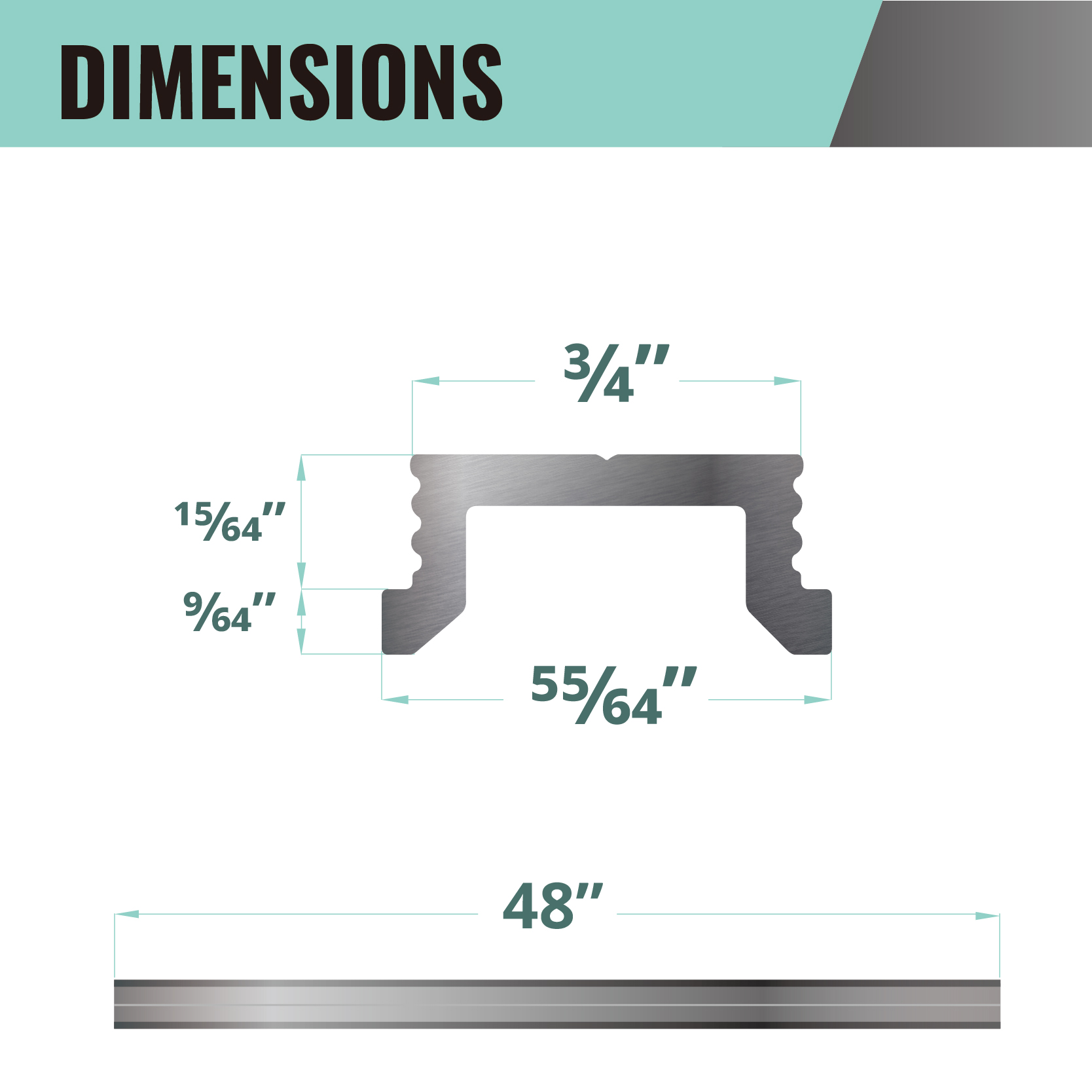 DuBois 51044 48-Inch Aluminum Miter T-Track and T-Bar Set, 1 Set