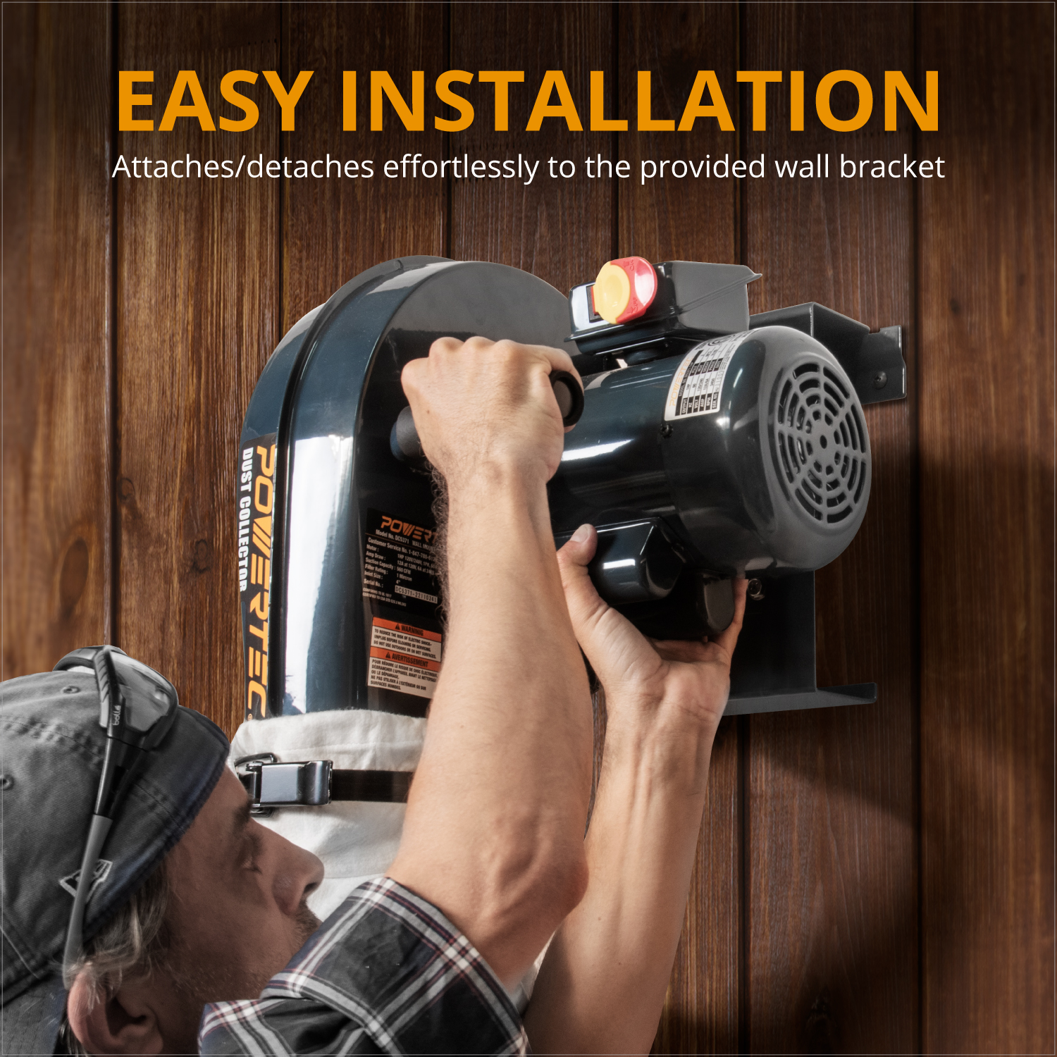 Wall Mounted Dust Collector with 1 Micron Filter Bag For Woodworking ...
