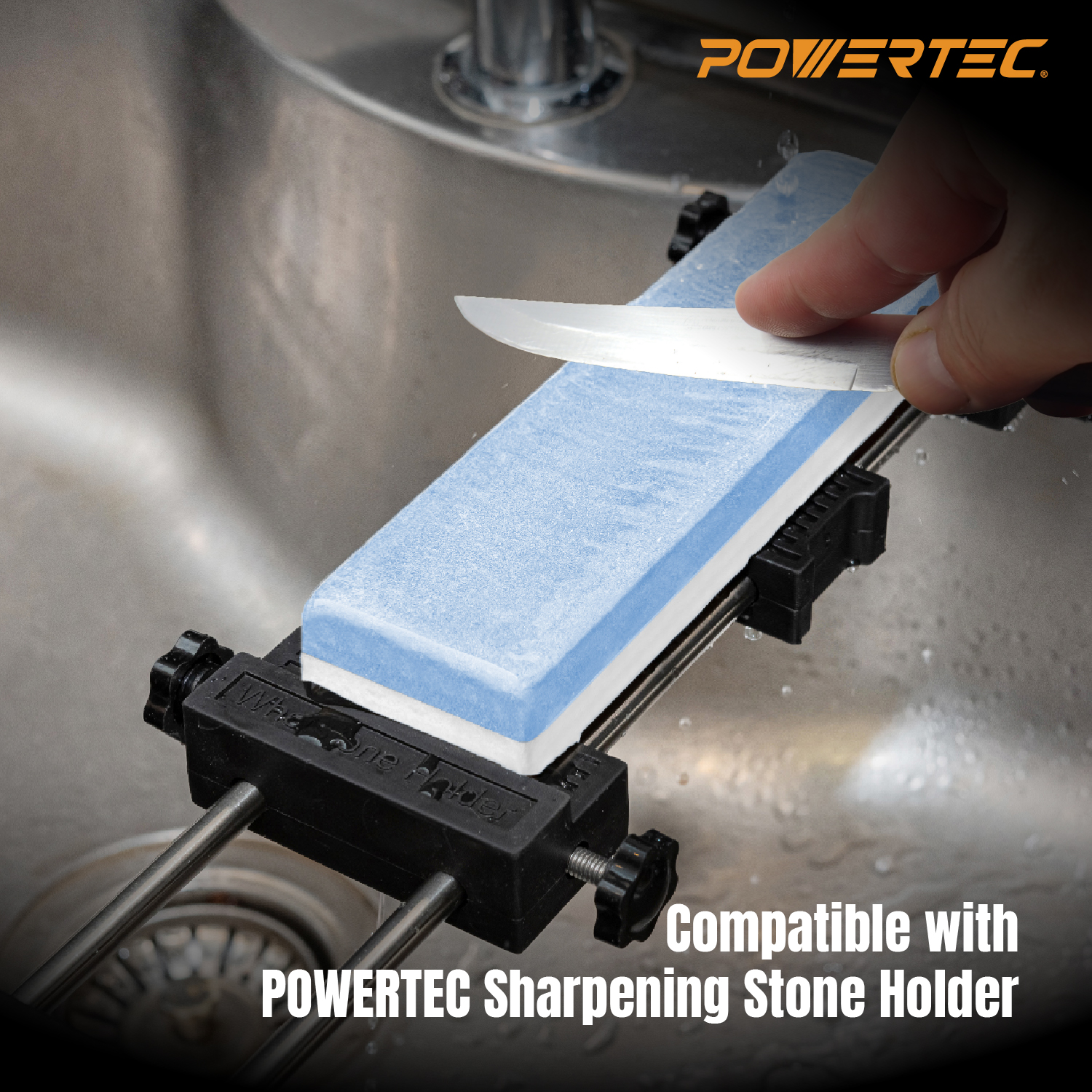71916 Whetstone Knife Sharpener Stone with rubber base - 1000/6000 Dual ...