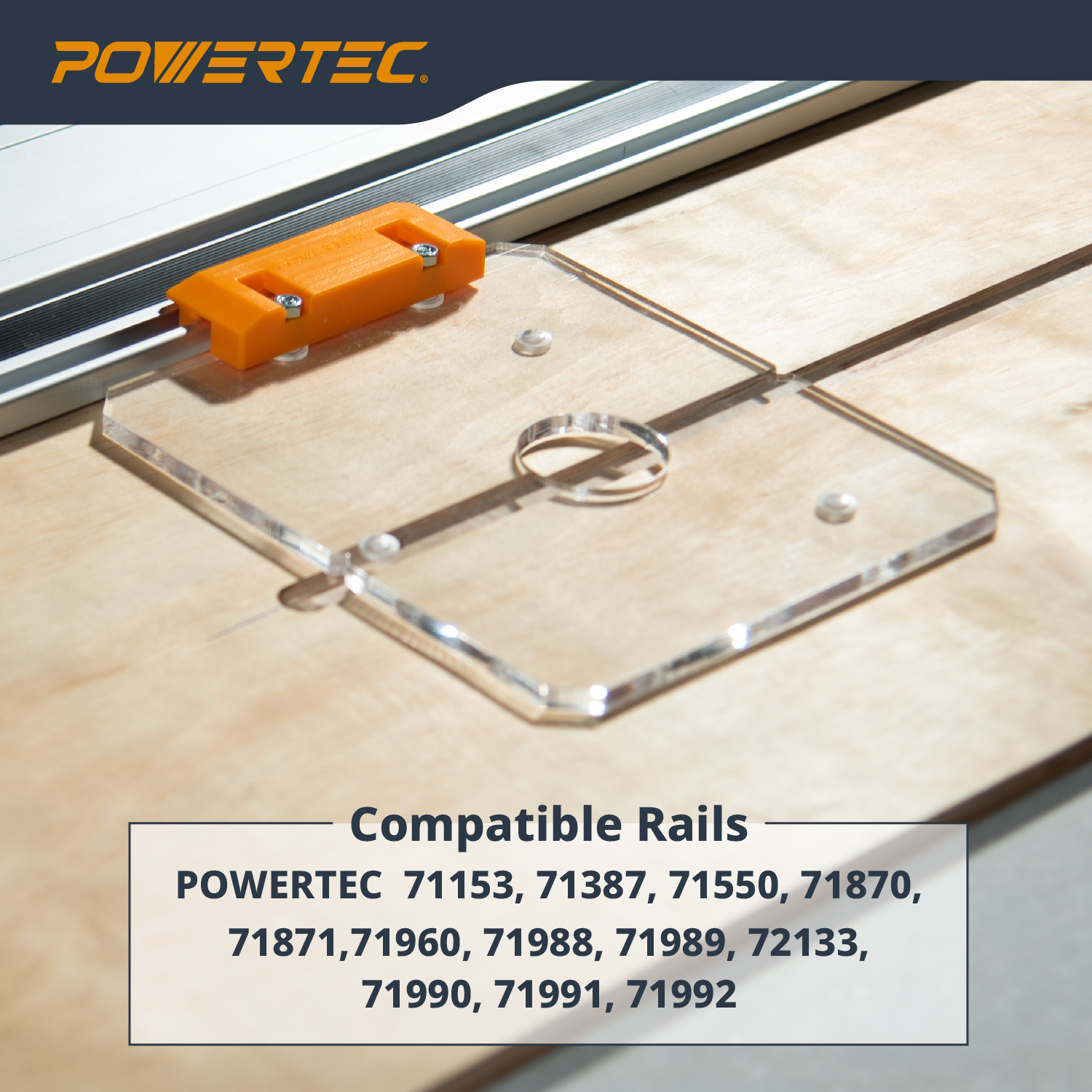 72017 Router Guide Rail Adapter for Bosch-POWERTEC Woodworking Accessories