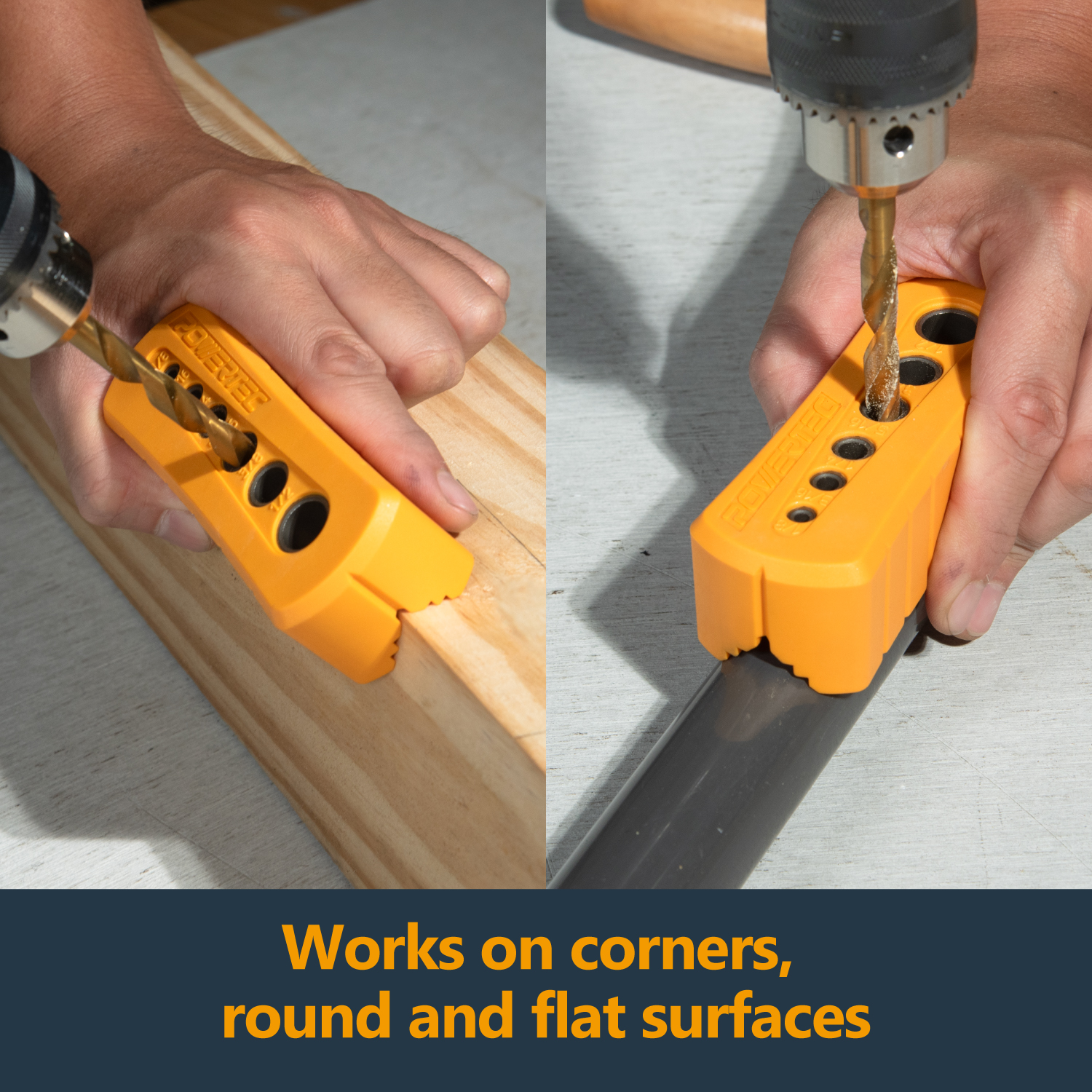 71971 Drill Guide - Multi-Functional Drill Jig Block w/ 6 Common Drill ...