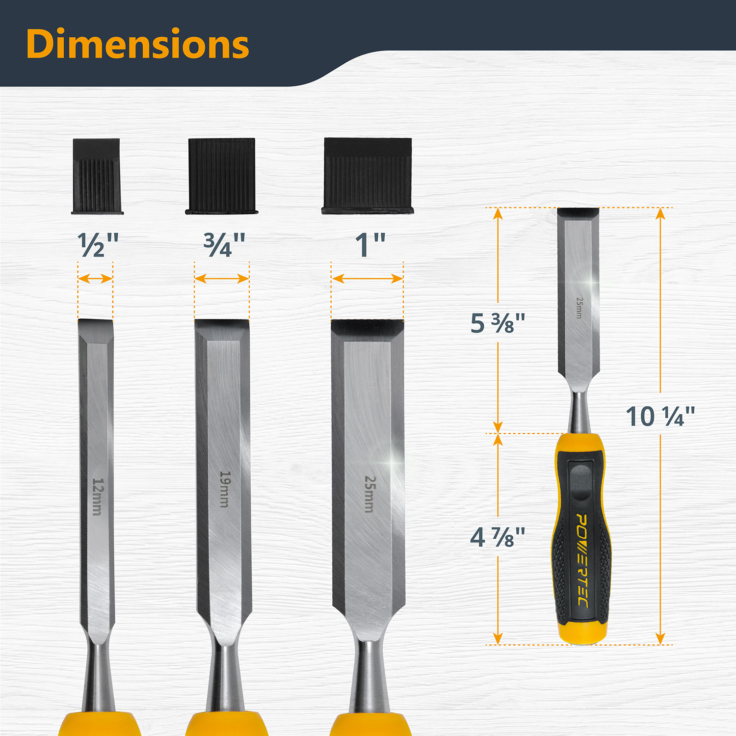 72136 ood Chisel 3 Piece Set - 1