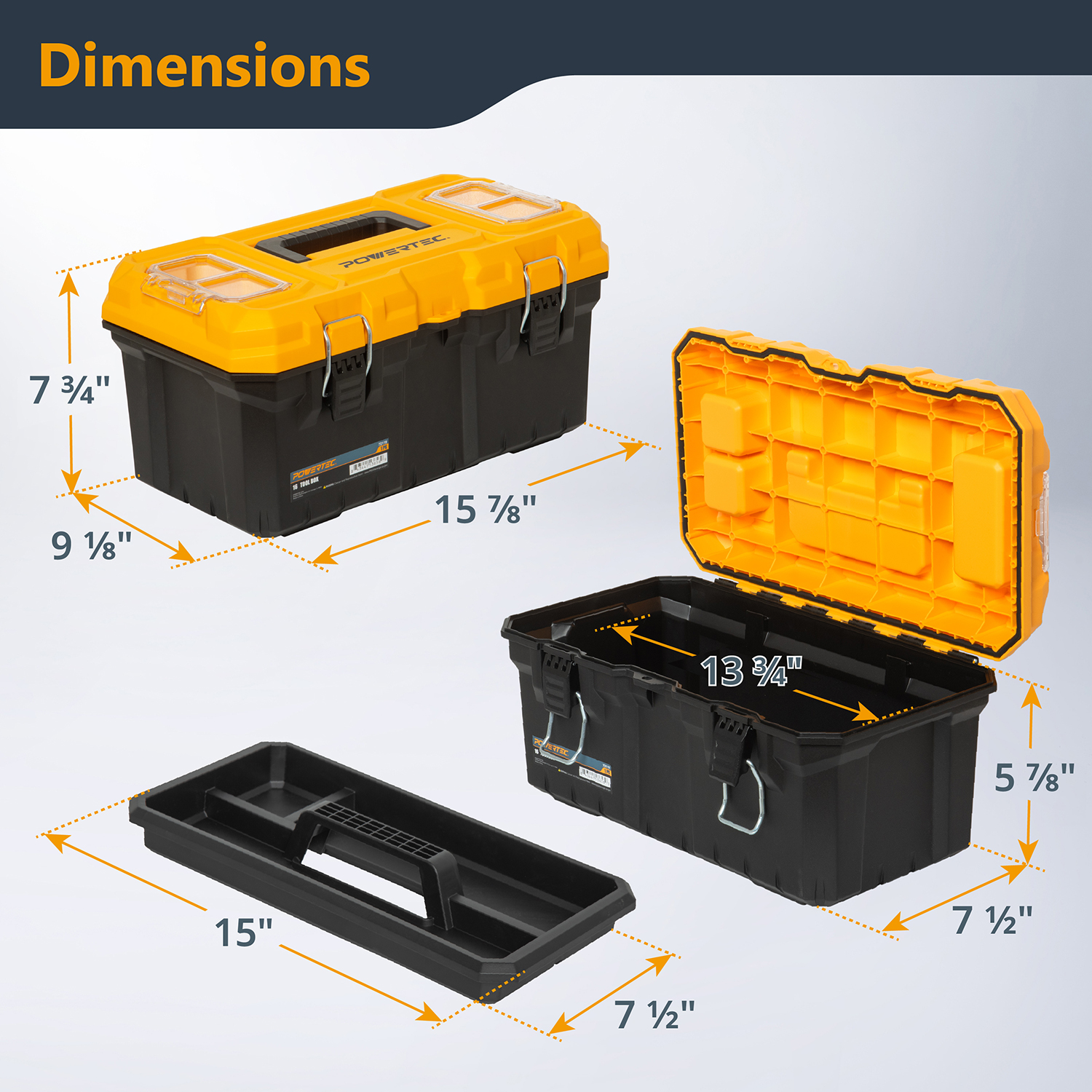 72119 16-Inch Tool Box with Trays